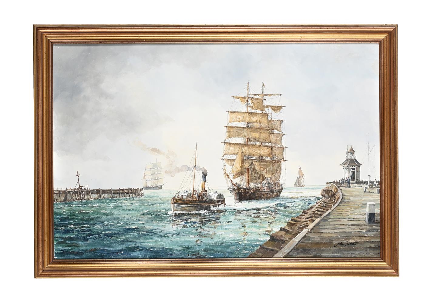 John Sutton | PADDLE TUG TOM FERRY TOWS THE BARQUE DIAMANT INTO ...