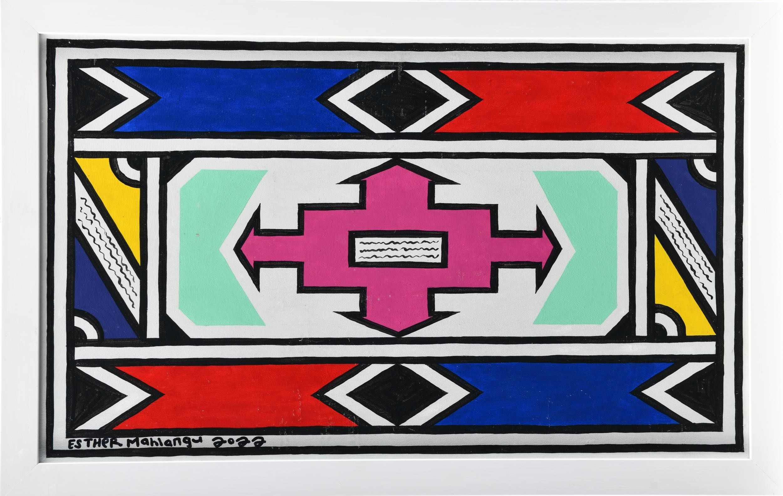 Esther Mahlangu | Ndebele patterns (2020) | MutualArt