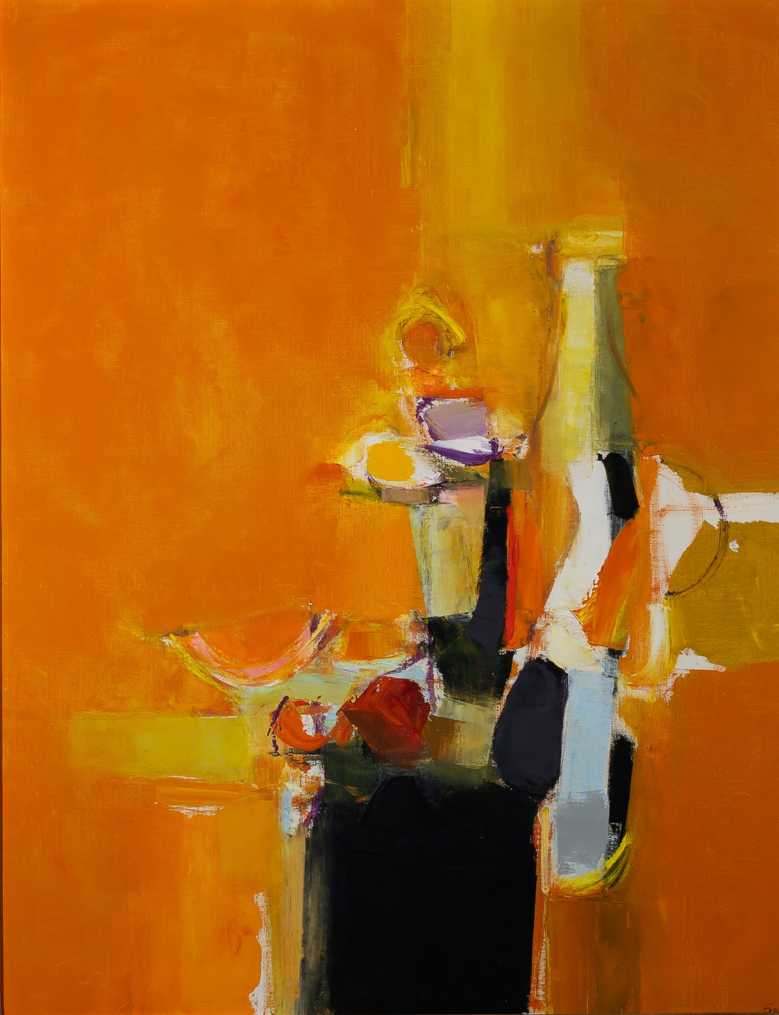 Donald Hamilton Fraser | Still Life (Horizontal) with fruit and flasks ...