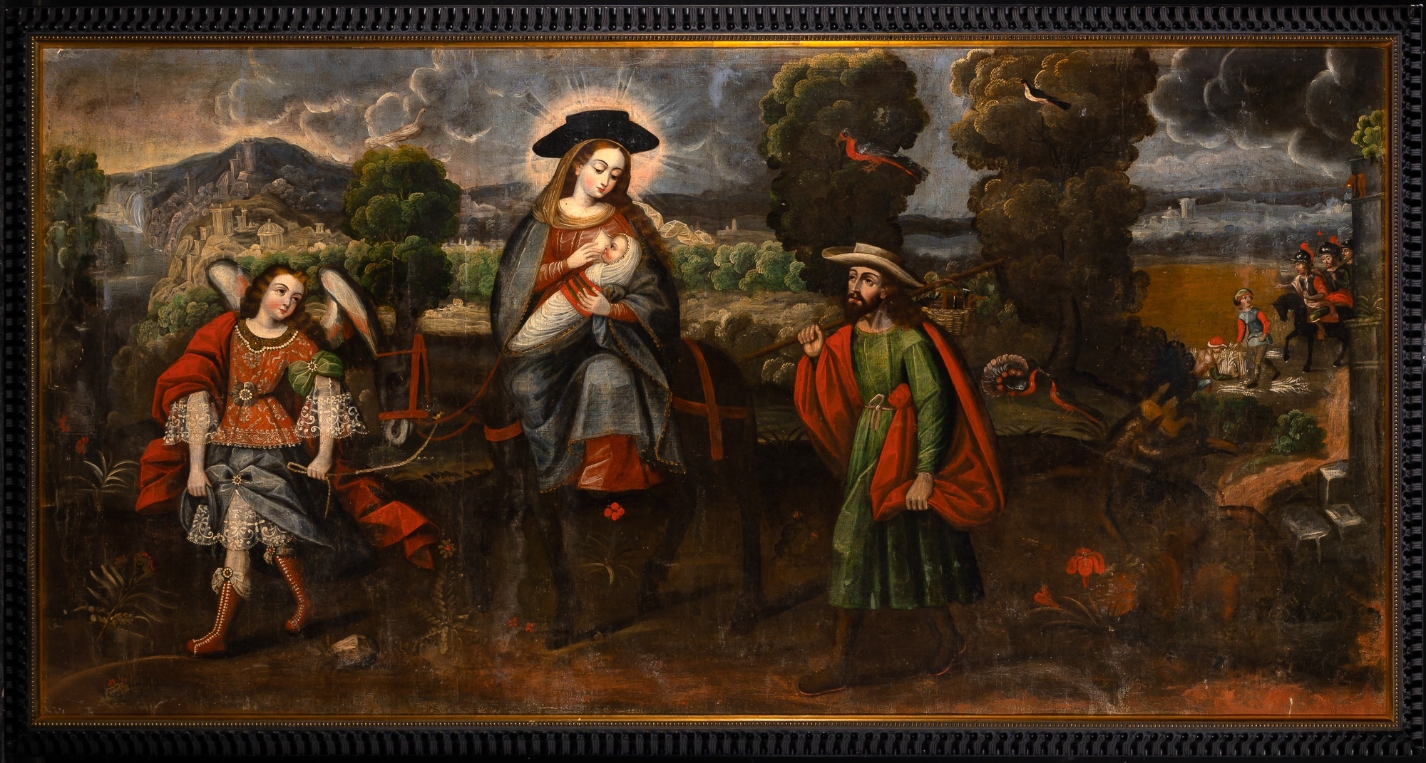 Cuzco School, 18th Century | The Holy Family on the Flight to Egypt ...