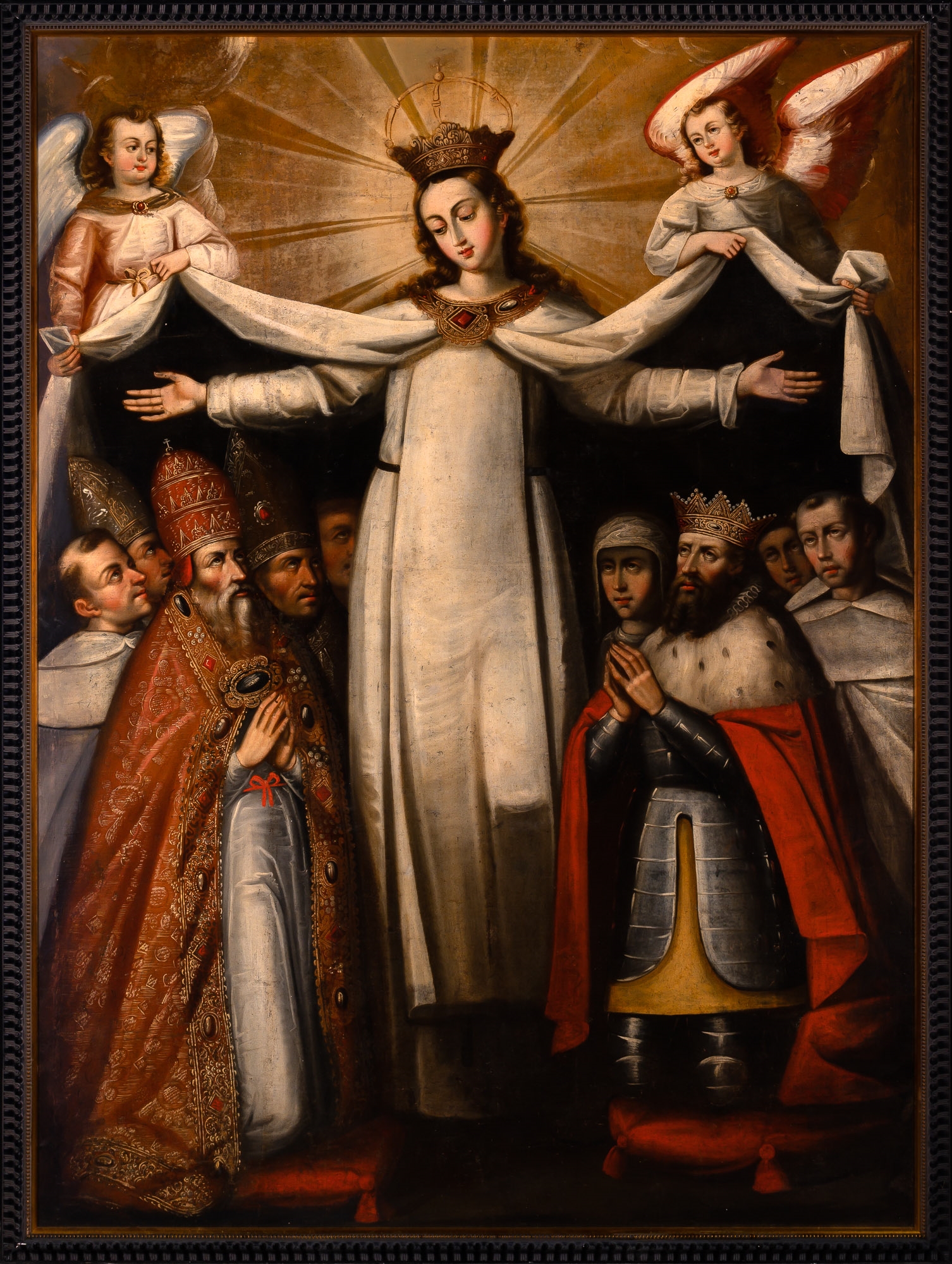 Cuzco School, 18th Century | The Virgin of Mercy, Protecting the Church ...