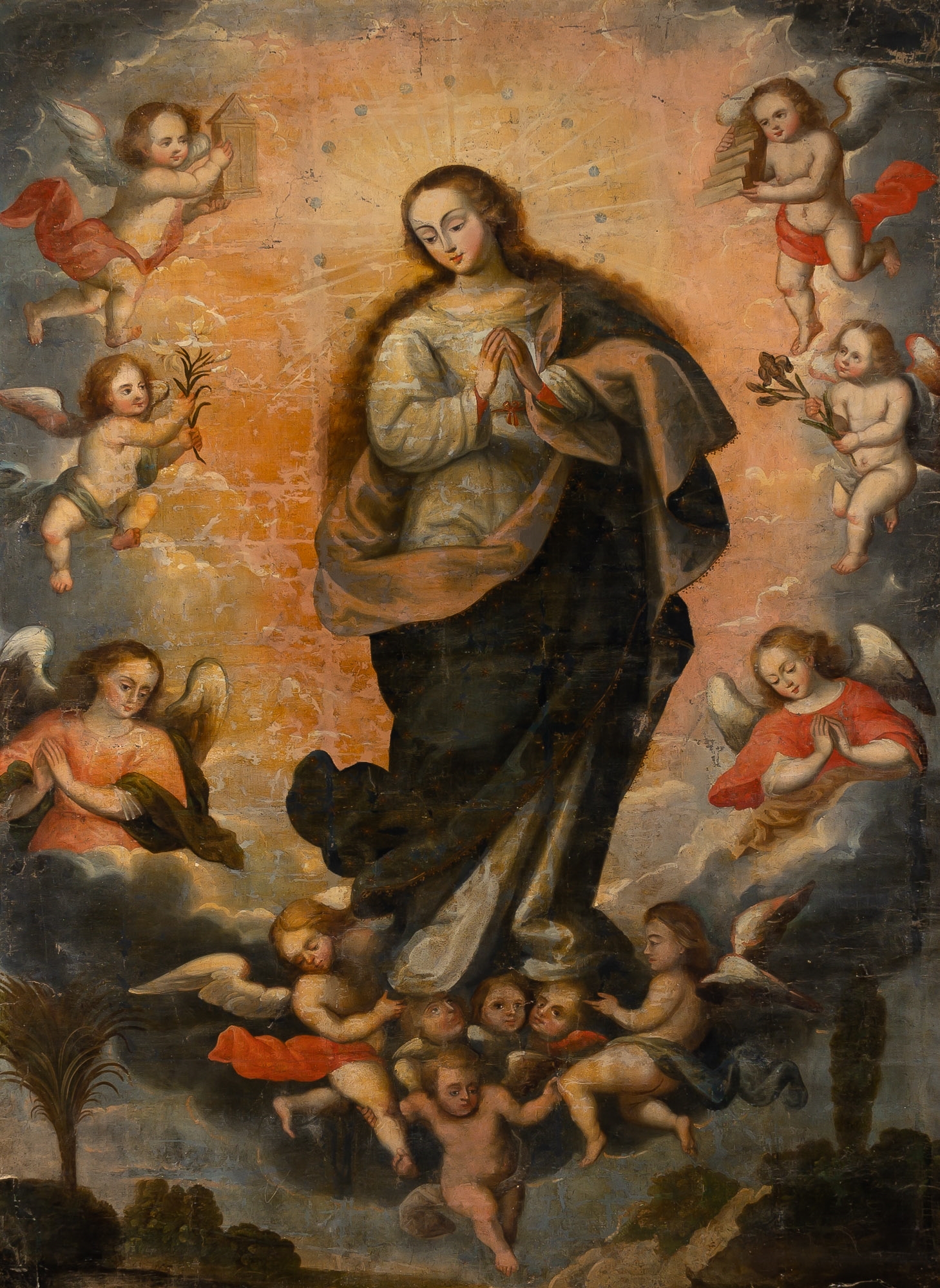 Cuzco School, 17th Century | The Immaculate Conception, with Angels ...