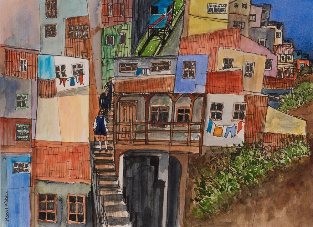 Manus Walsh | STEPS OF VALPARAISO | MutualArt