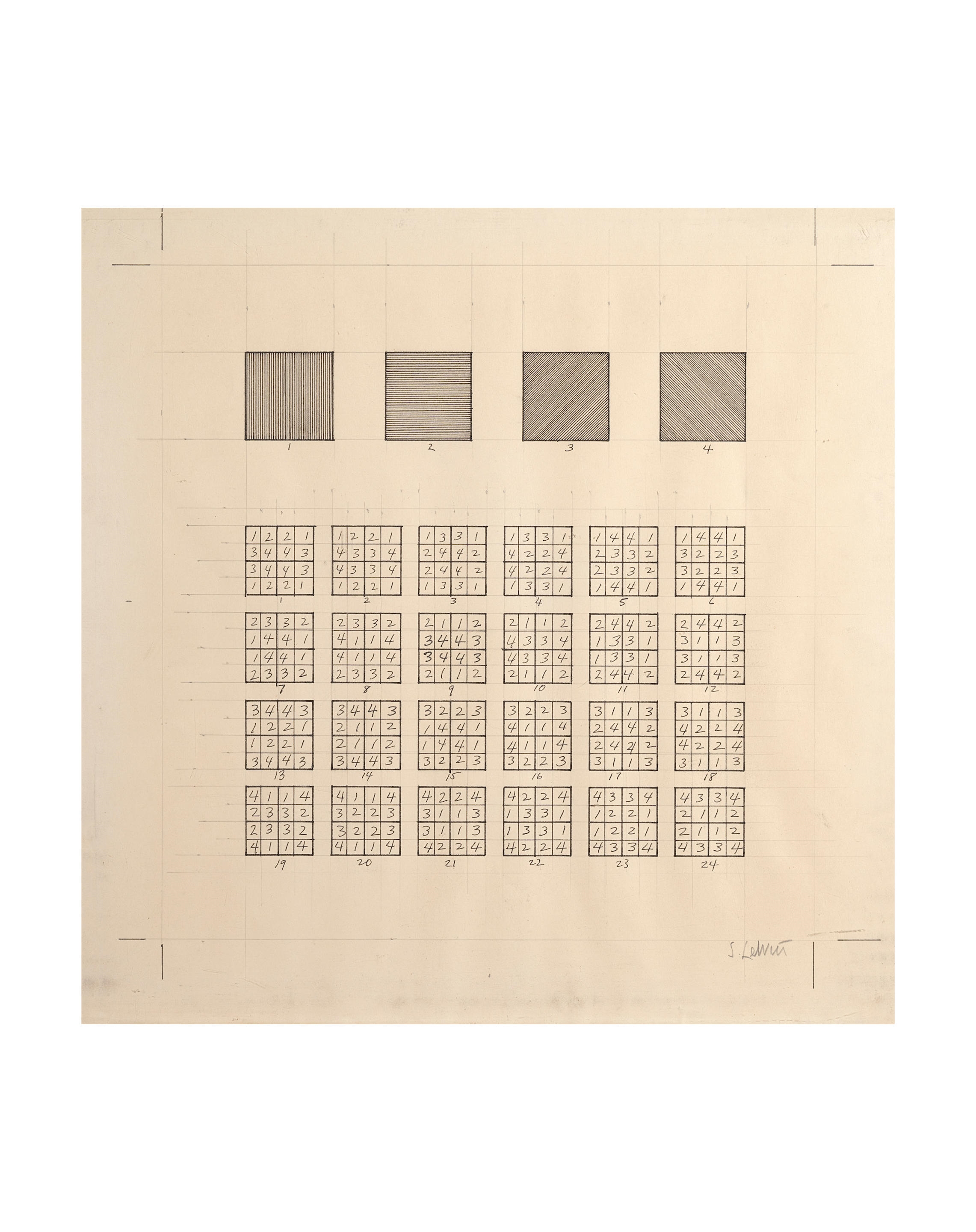 Sol LeWitt | SERIAL PROJECT #1 ABCD 6 (1968) | MutualArt