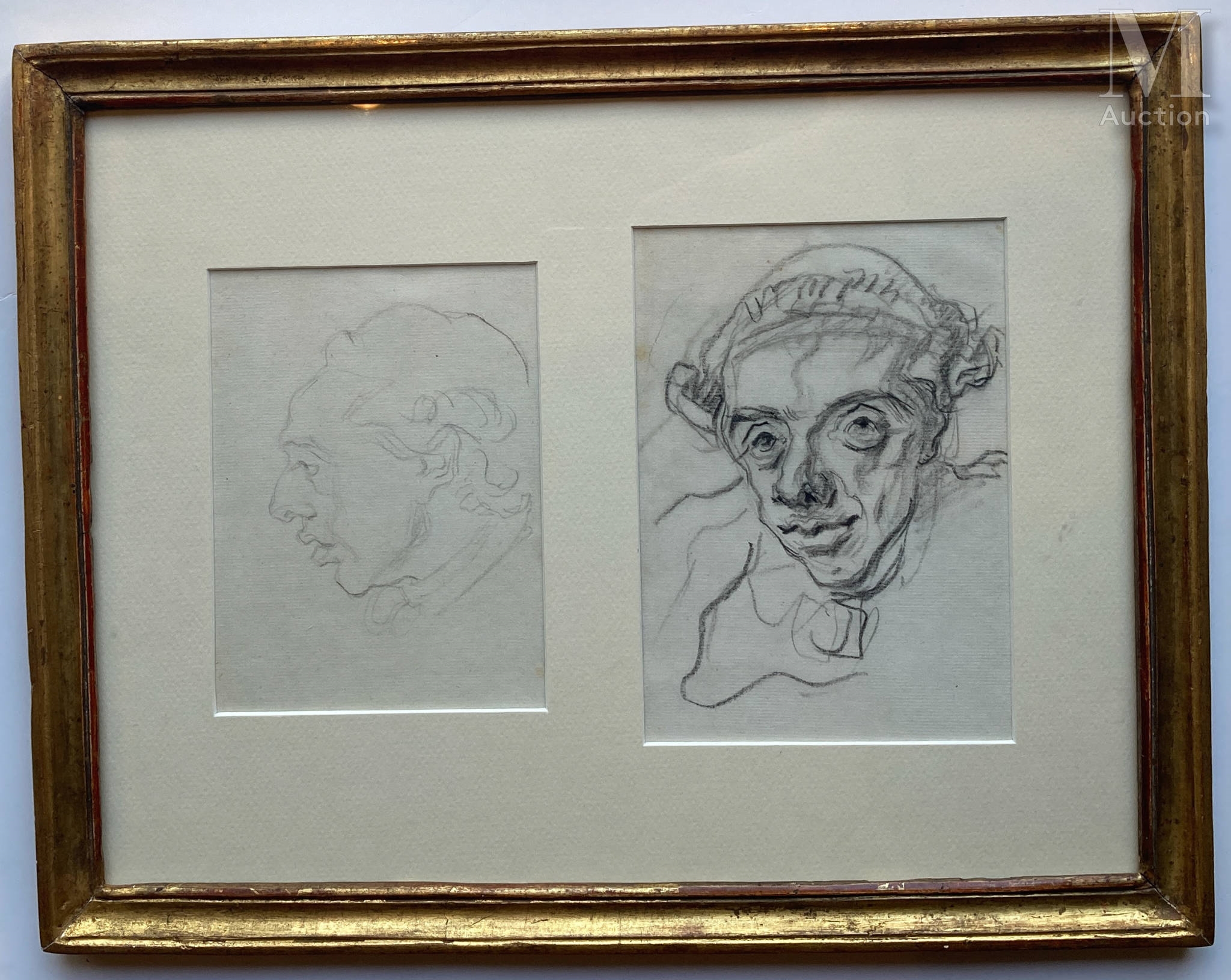 François André Vincent | Un montage avec deux portraits | MutualArt