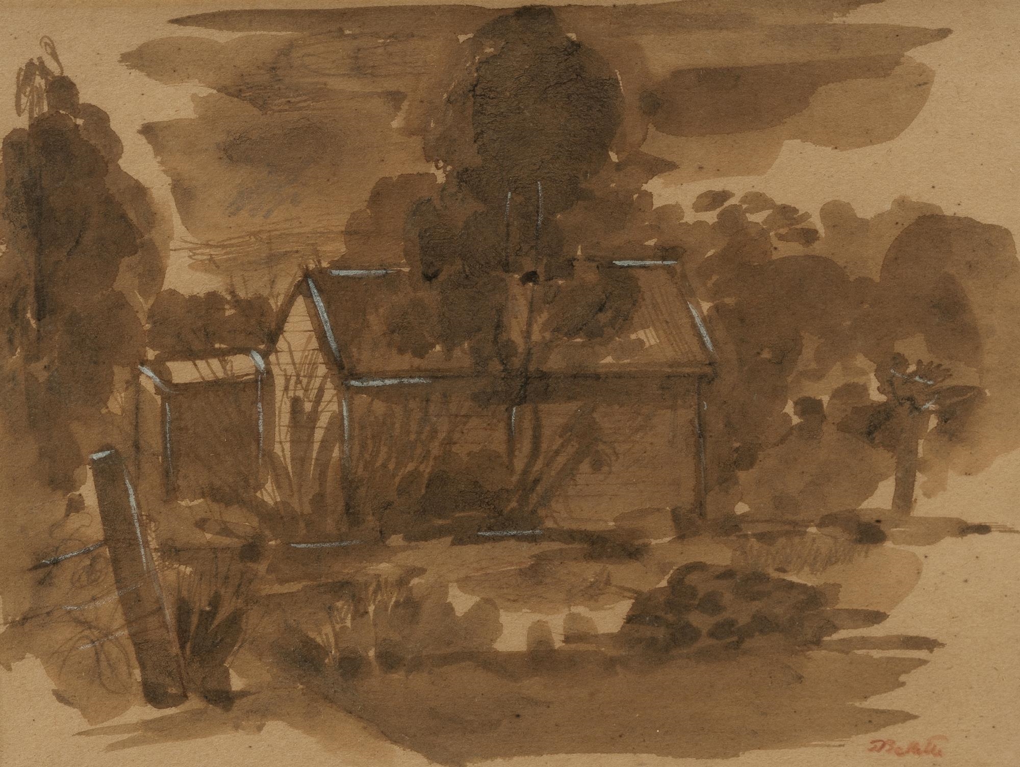Jean Bellette | House with Trees | MutualArt