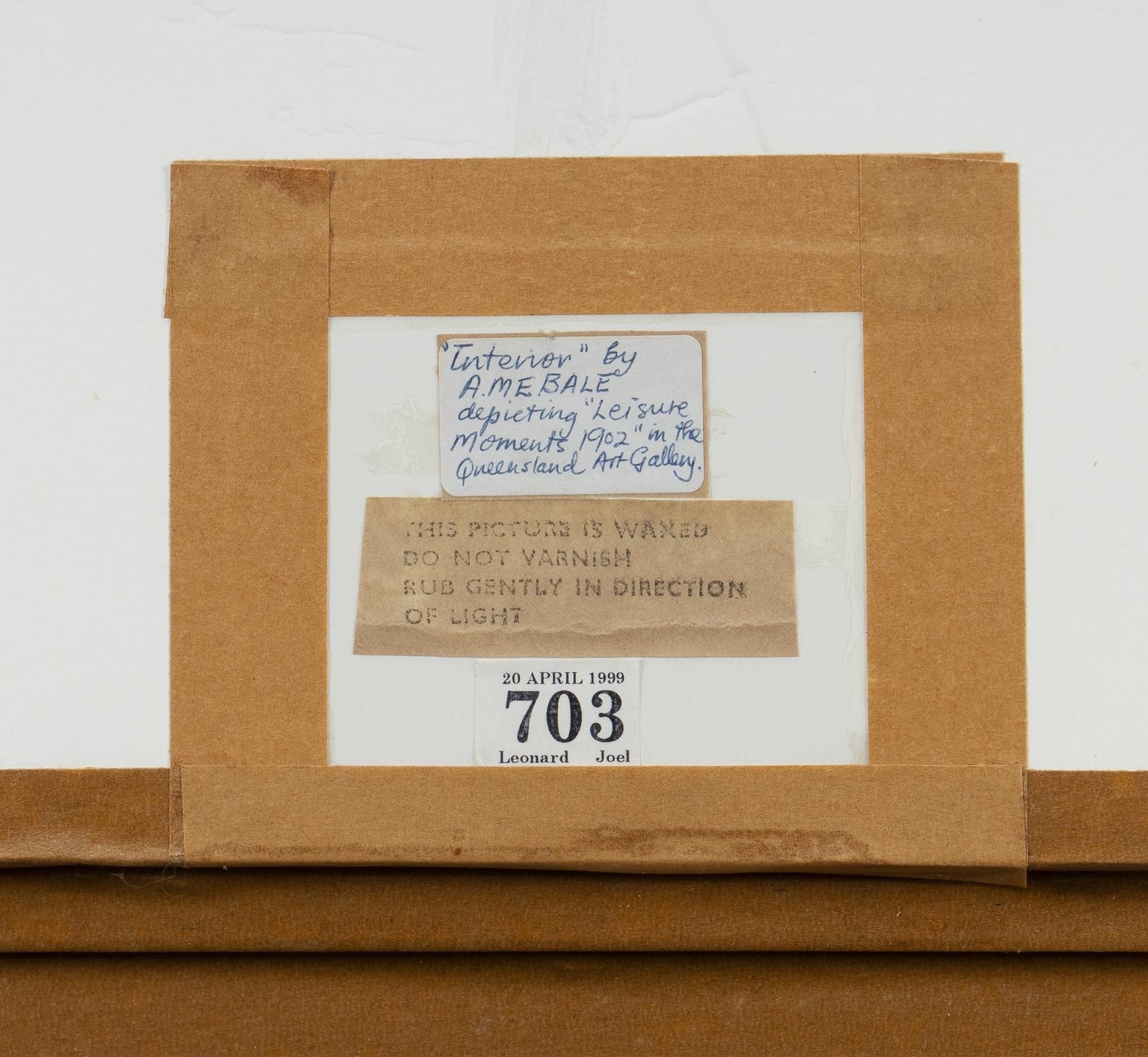 A.M.E. Bale | 'Interior' | MutualArt