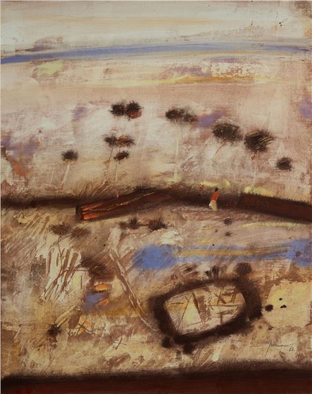 Robert Litchfield Juniper | Figure in a Landscape (1982) | MutualArt