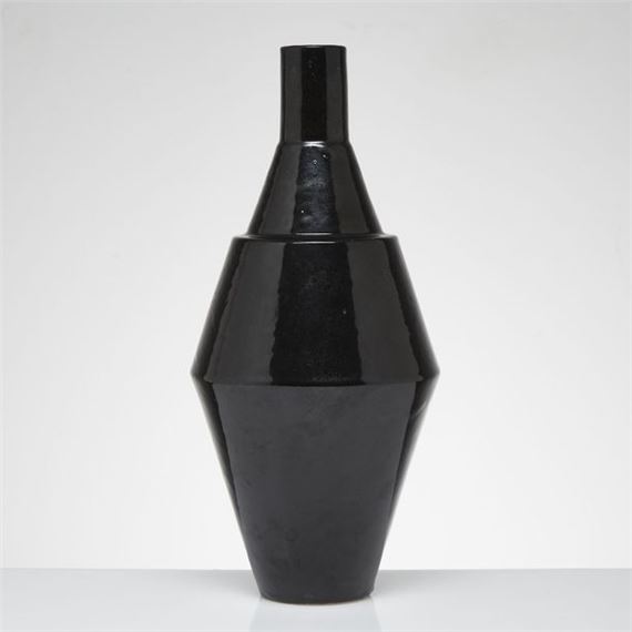 Robert Lallemant | Vase moderniste en faïence épaulé à col tubulaire ...