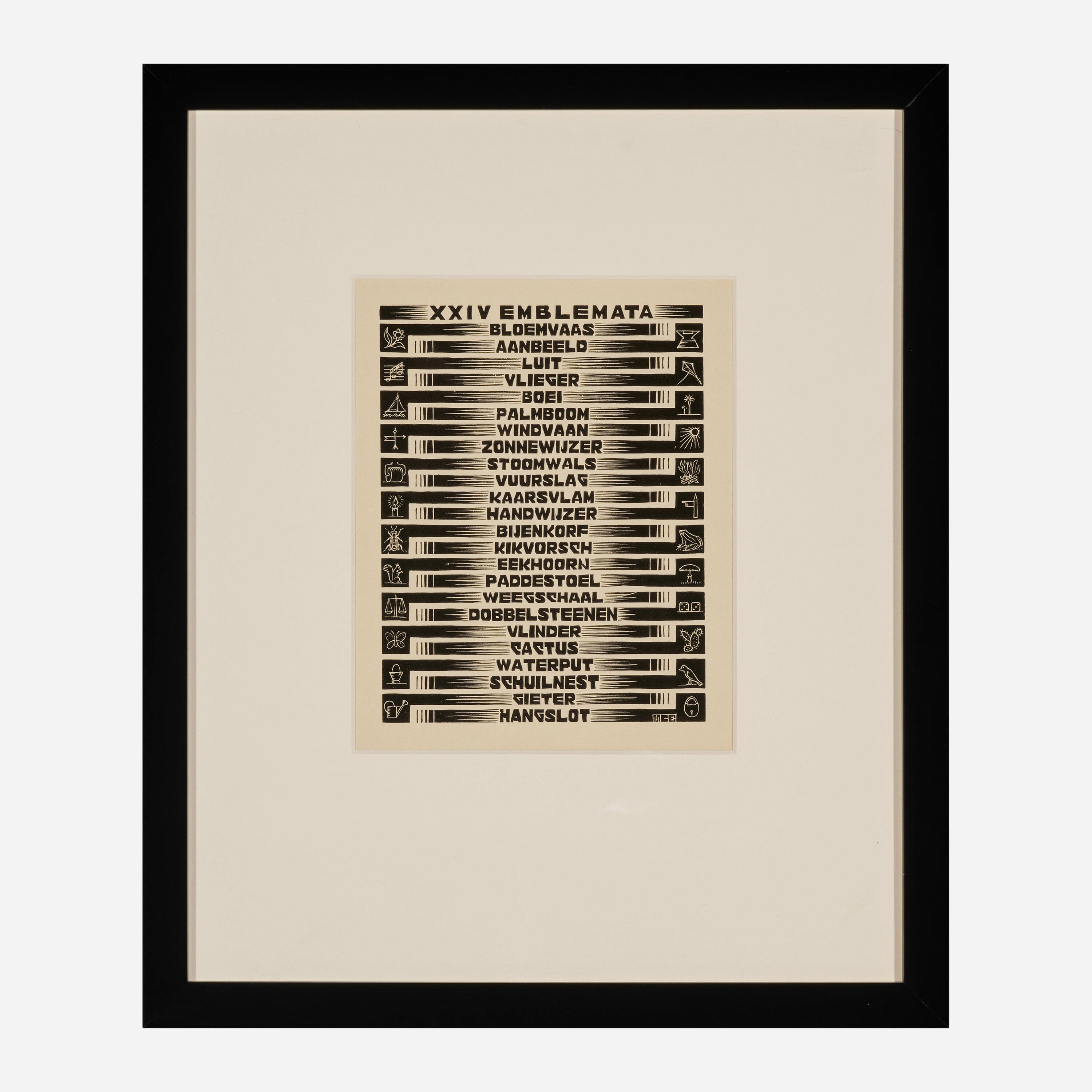 Maurits Cornelis Escher | Table of Contents (from the XXIV Emblemata ...
