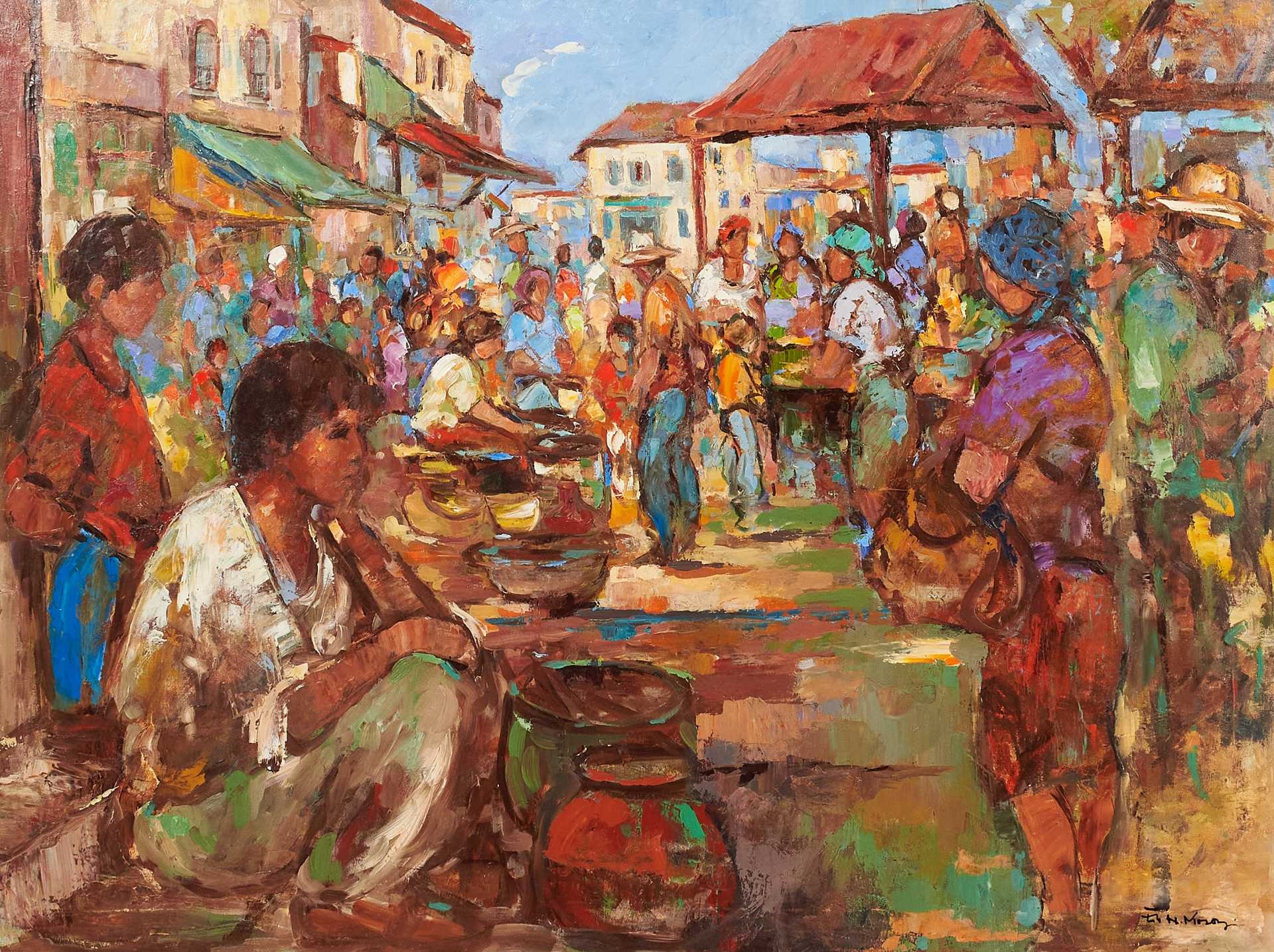 Eva N. Mosonyi | Marché en plein air | MutualArt