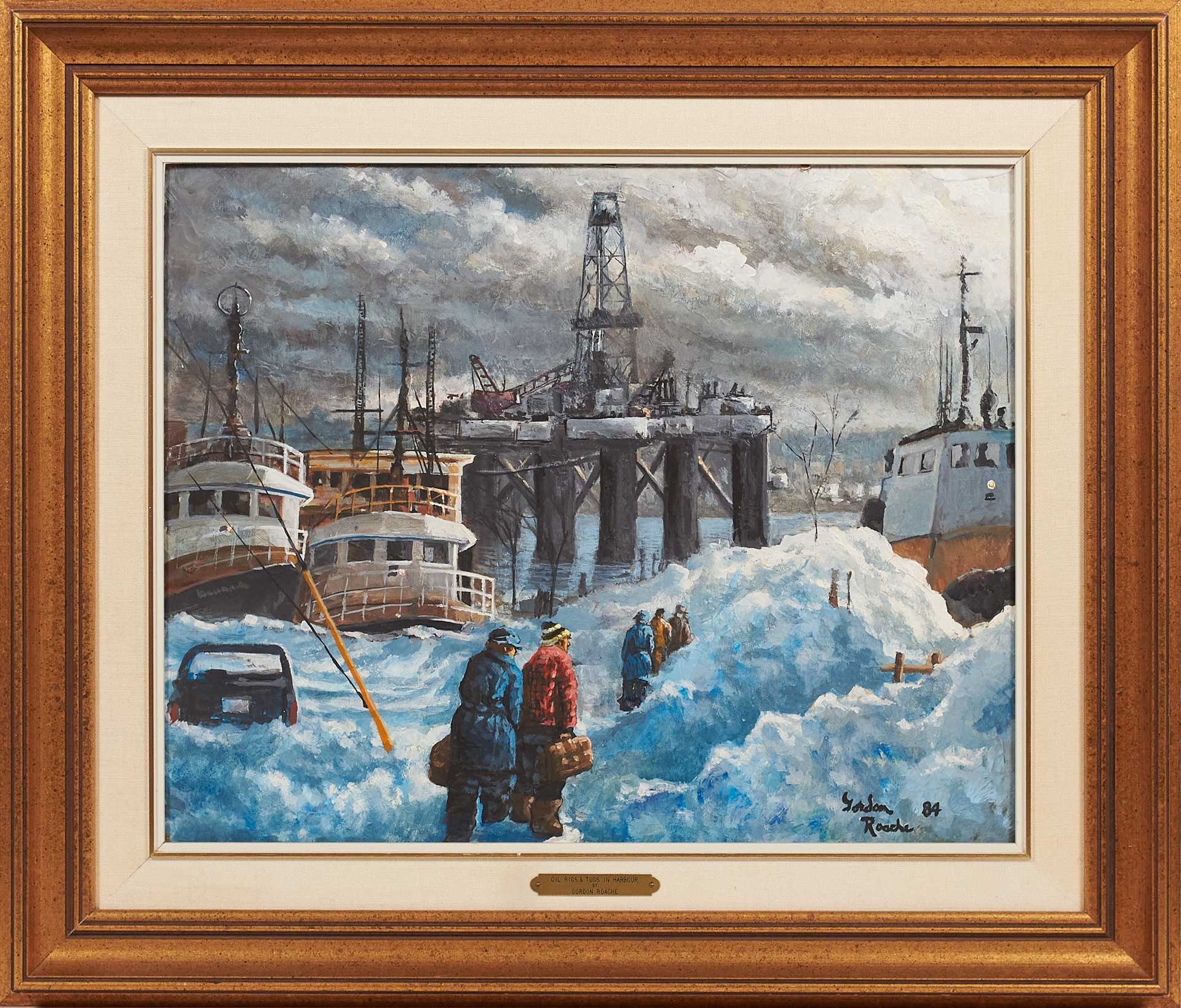 Gordon Roache | Oil rigs and tuqs in Halifax Harbour - 1984 (1984 ...