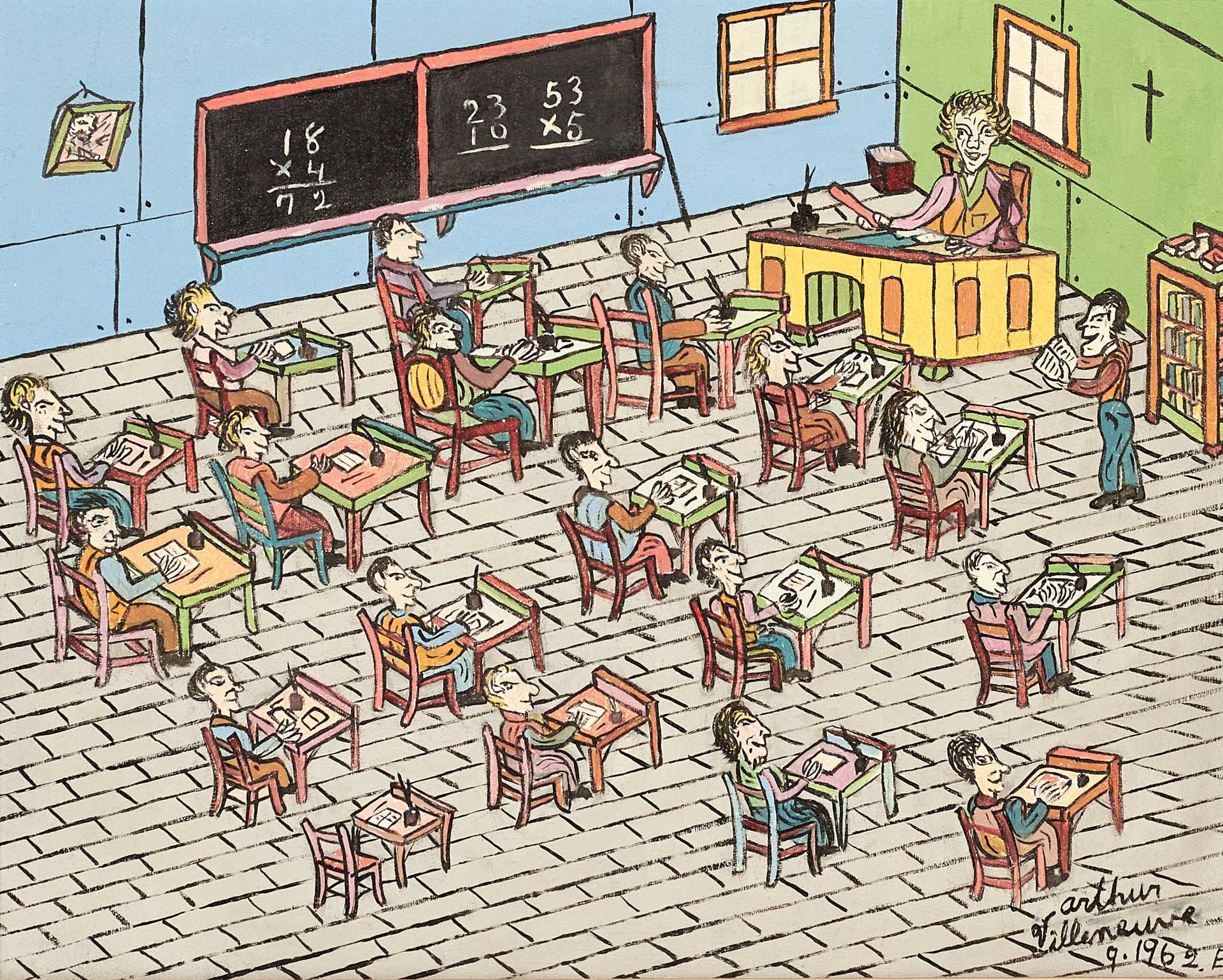 Arthur Villeneuve | Élève récitant sa lecon en classe - 1962 (1962 ...