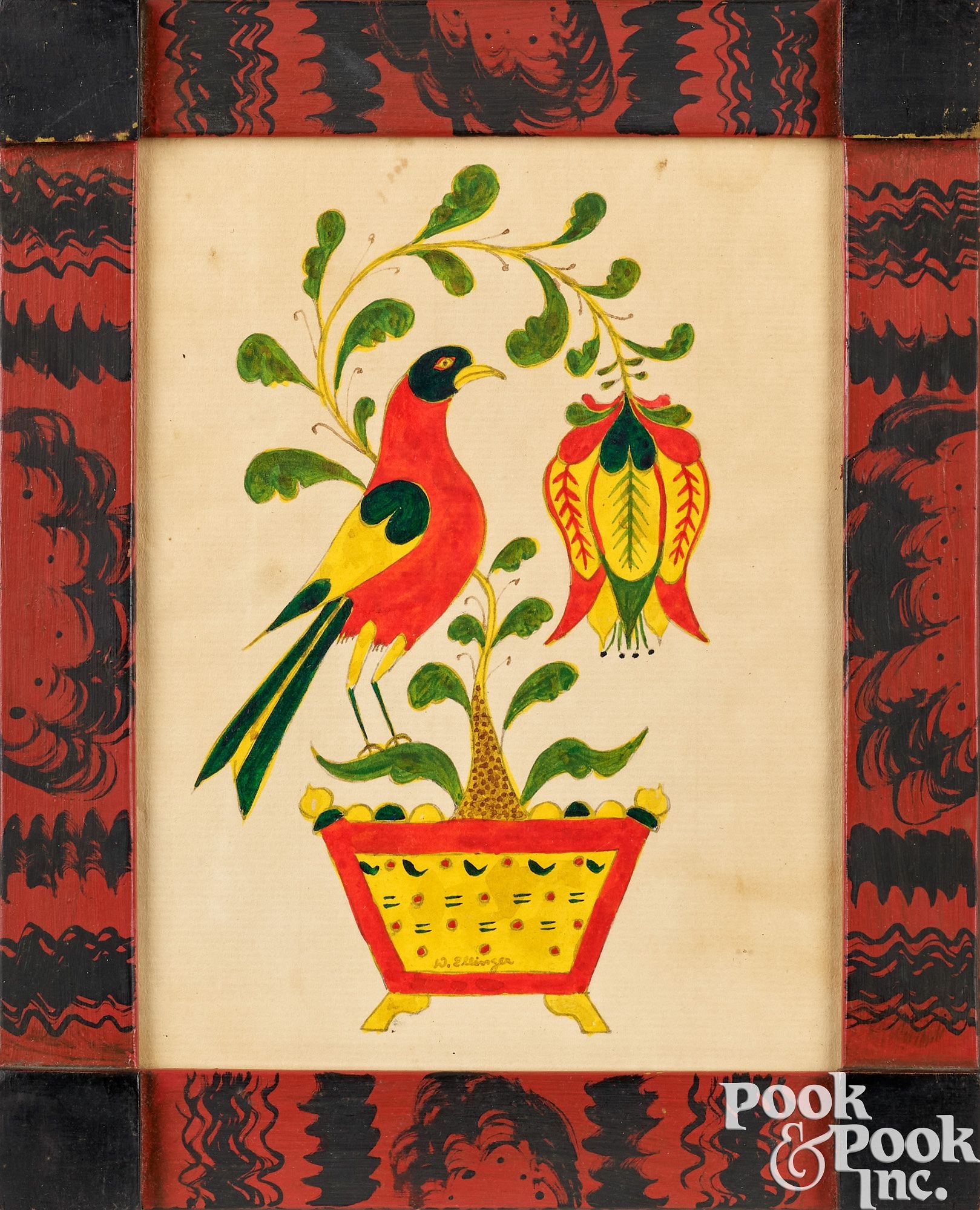 David Ellinger | Fraktur drawing | MutualArt