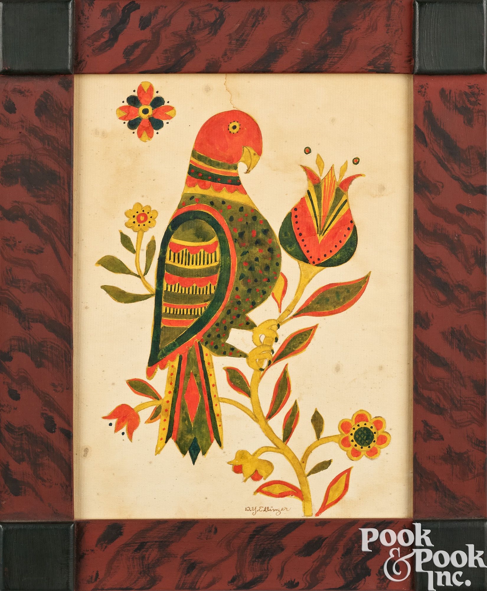 David Ellinger | Fraktur drawing | MutualArt