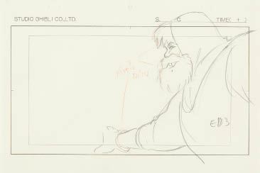 Hayao Miyazaki | Key animation drawing (genga) from LAPUTA CASTLE IN ...