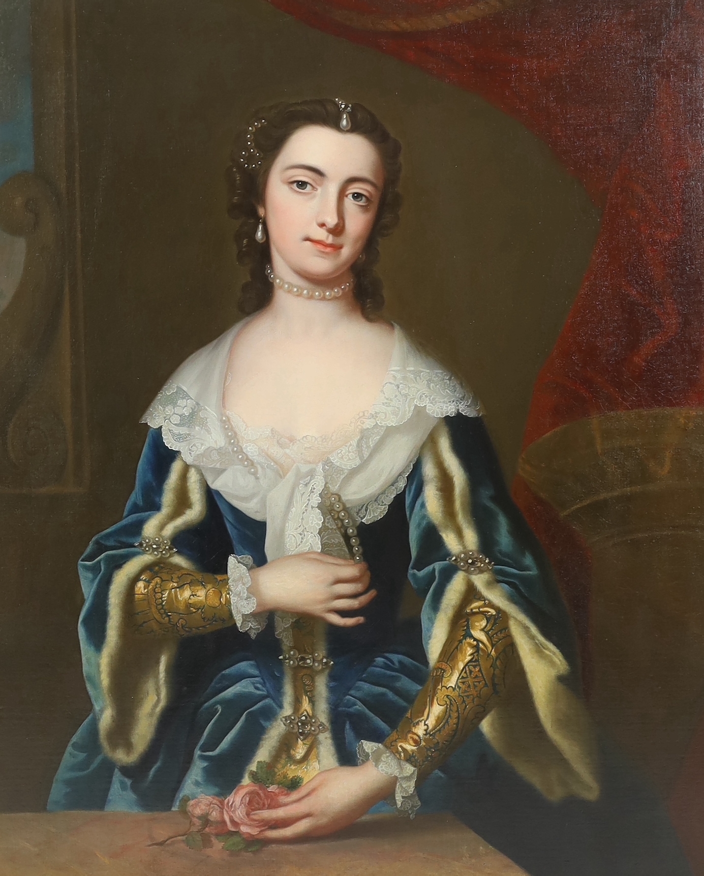 Thomas Bardwell | Portrait of a lady standing half length wearing a ...