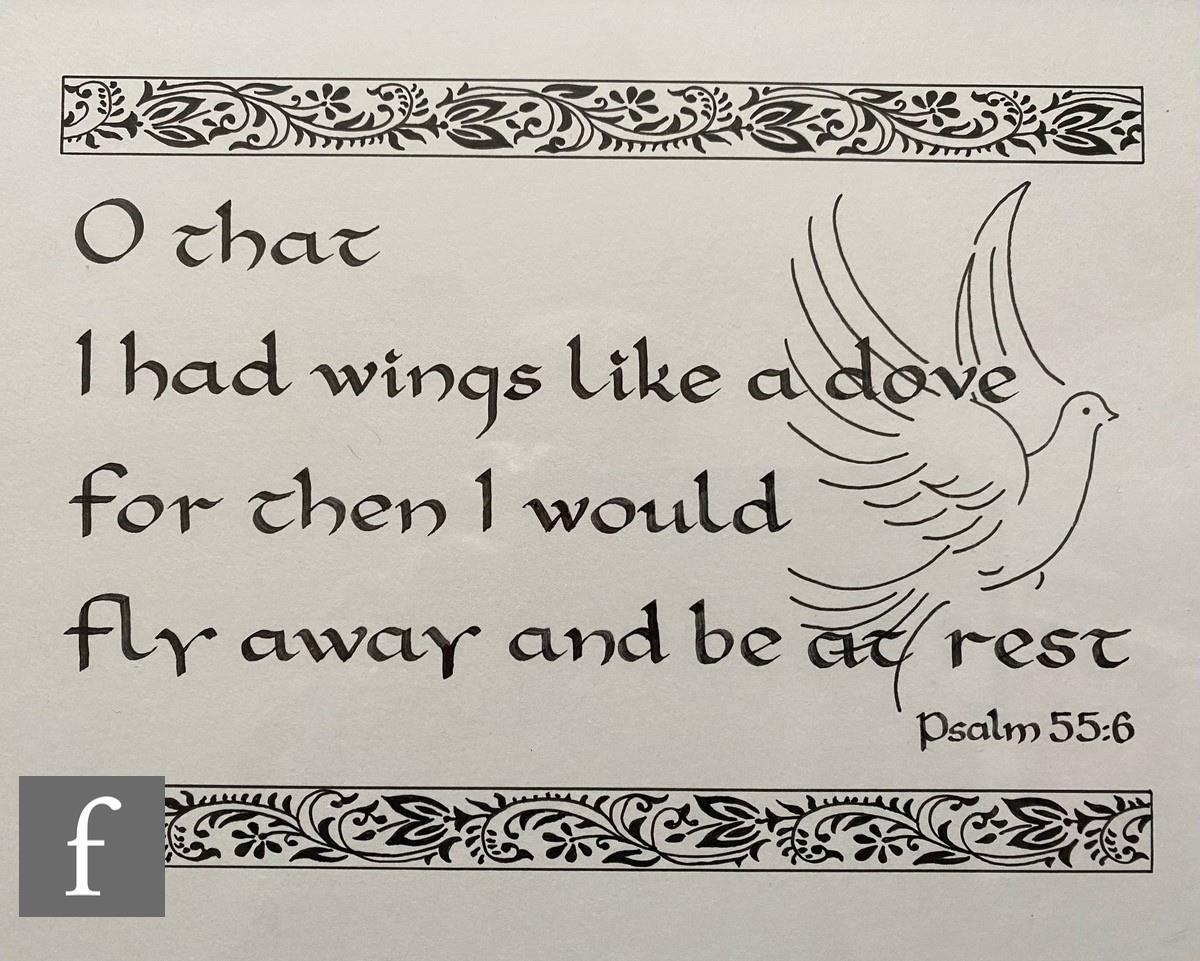 Pat Davis | Pat Davis - Calligraphy on watercolour | MutualArt