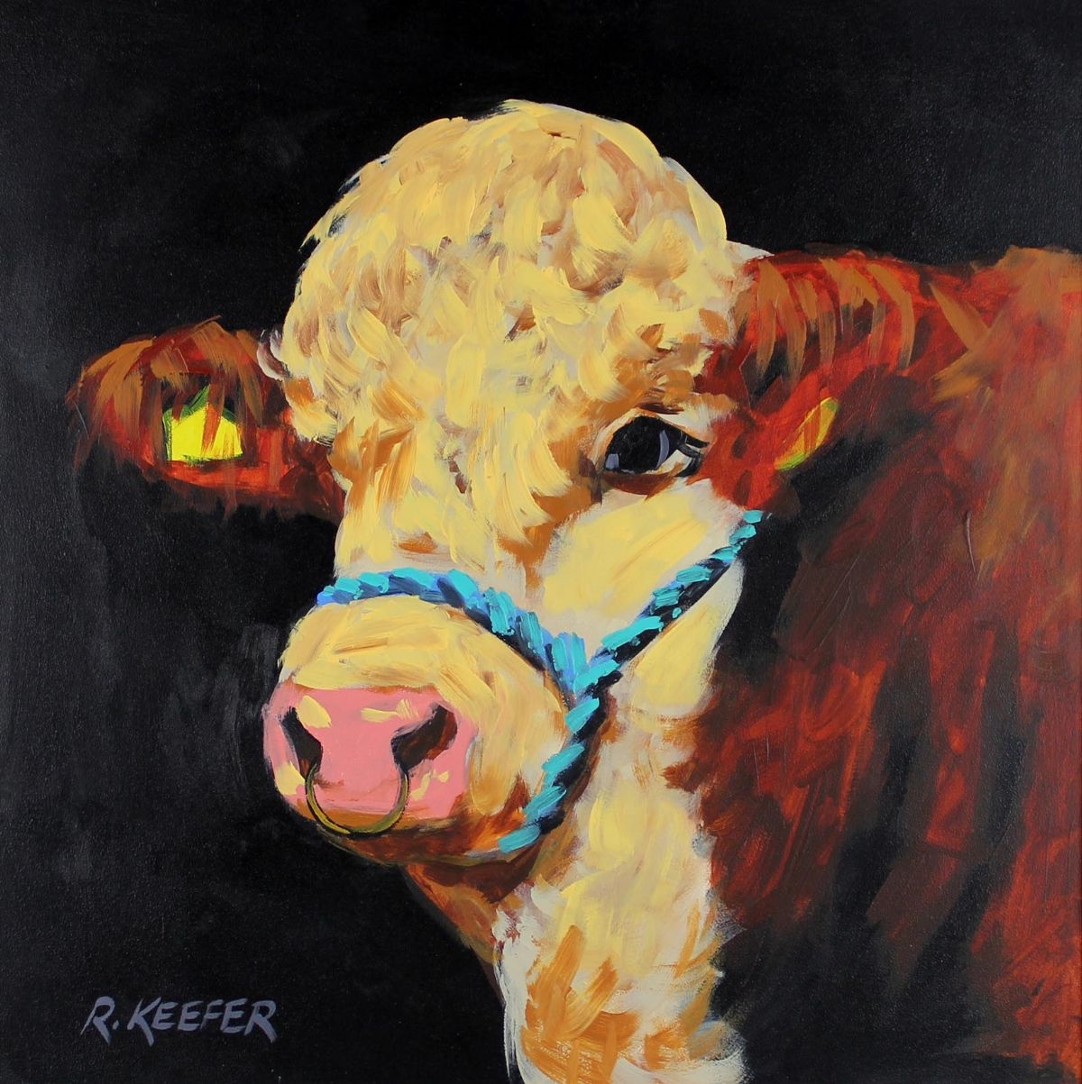 Ronald Keefer | Bull on Black | MutualArt
