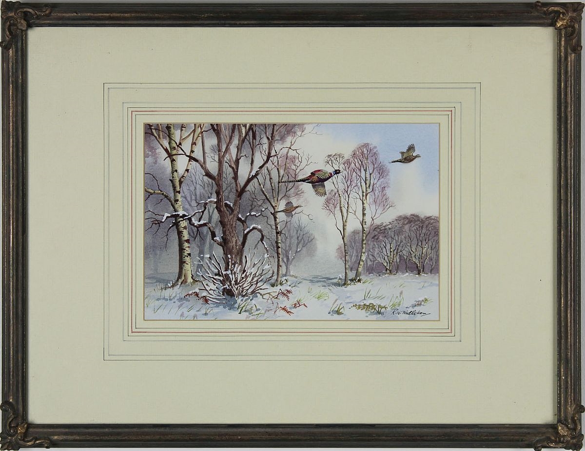 Robert W. Milliken | Pheasants in Flight | MutualArt