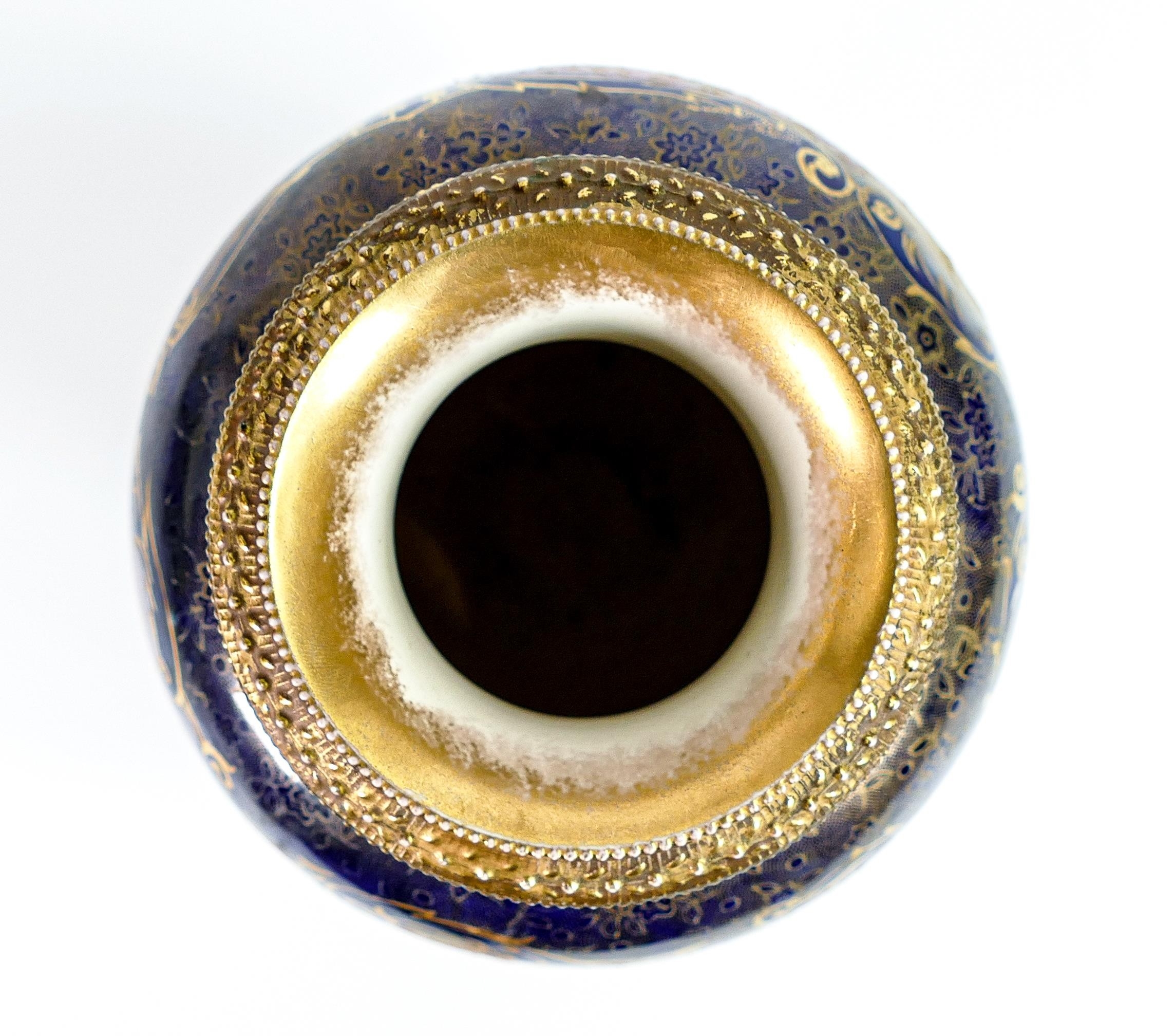 Robinson | Carlton Blush ware vase with panelled Chrysanthemum floral ...