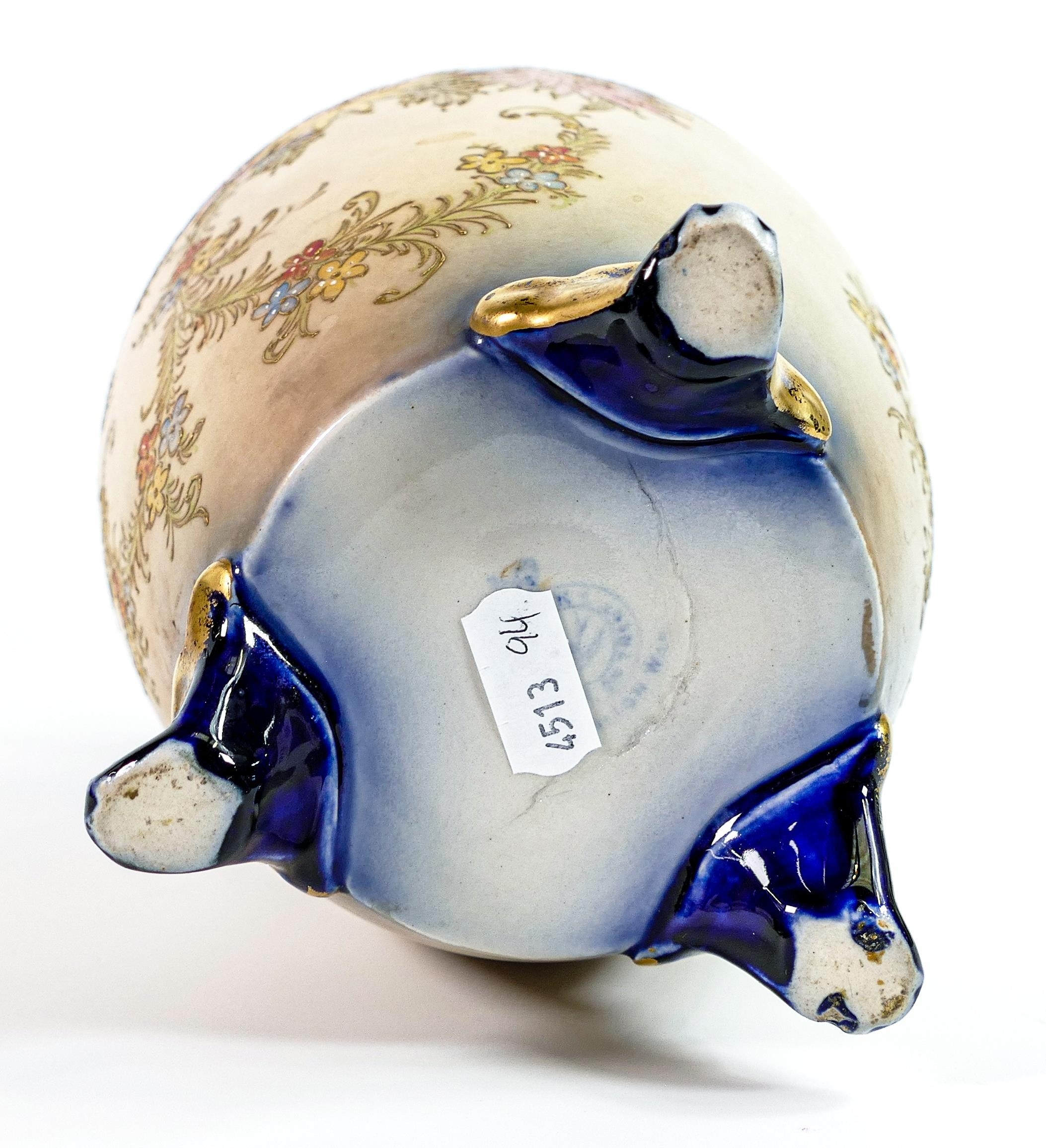 Robinson | Carlton Blush ware vase with panelled Chrysanthemum floral ...