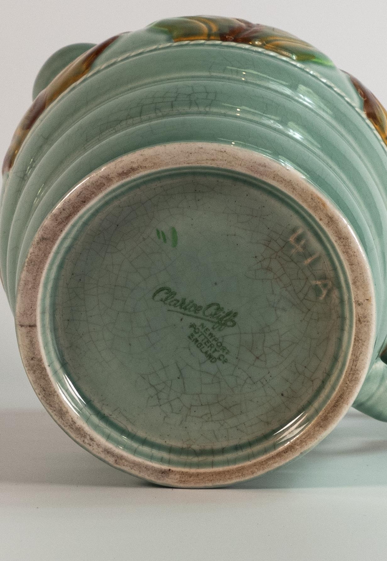 Clarice Cliff | Clarice Cliff Embossed Leaf & Berry patterned jug on ...