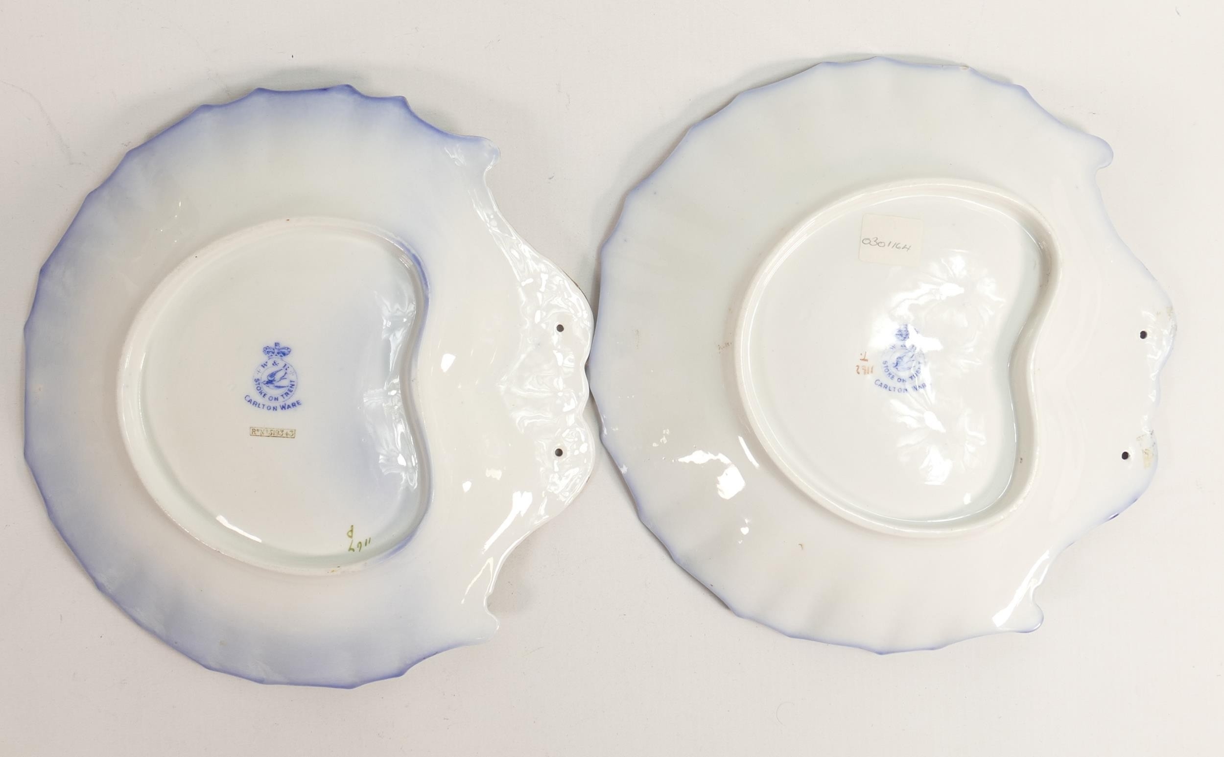 Robinson | Carlton Blush ware scalloped entrée dishes with floral ...