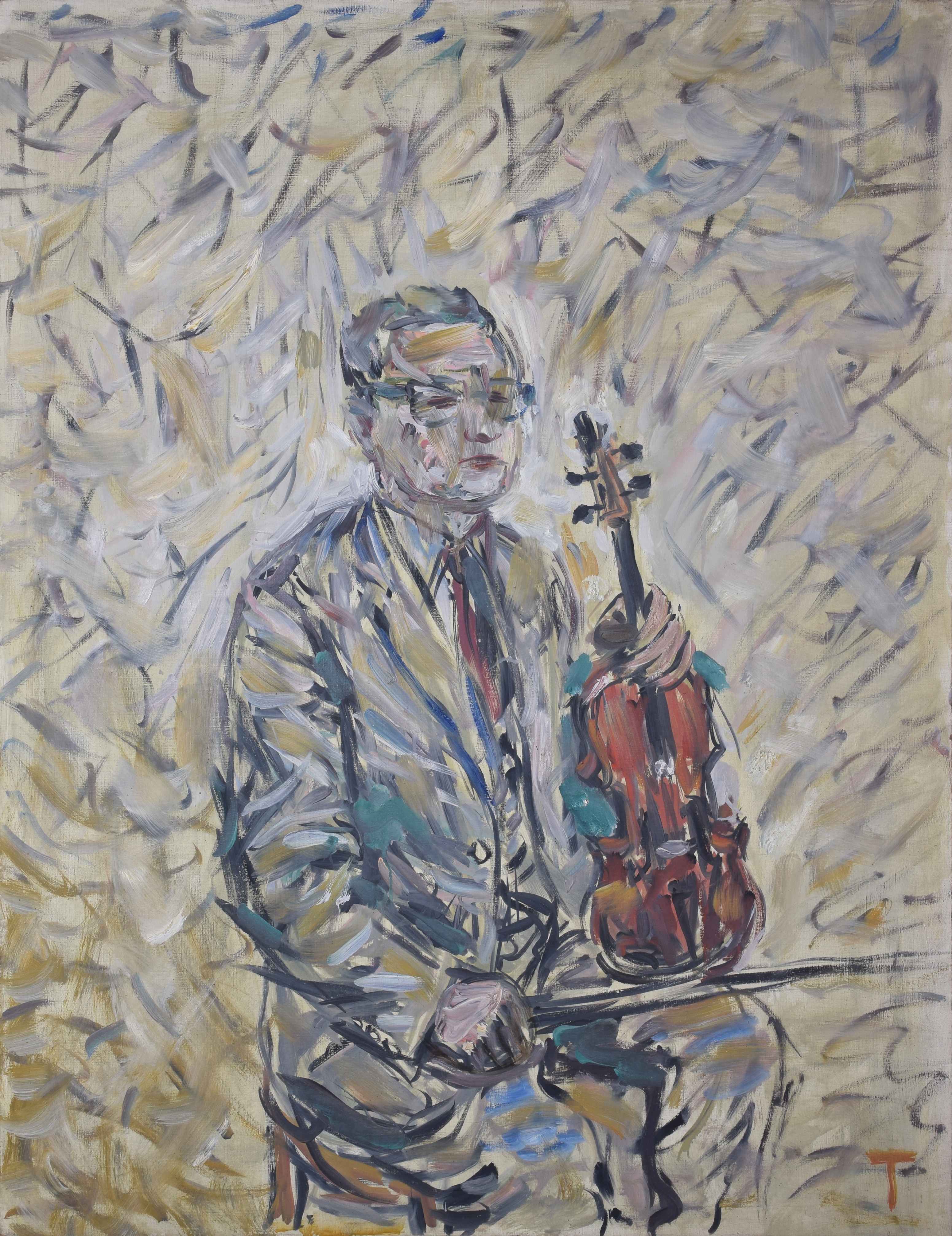 Waclaw Taranczewski | Portret skrzypka | MutualArt