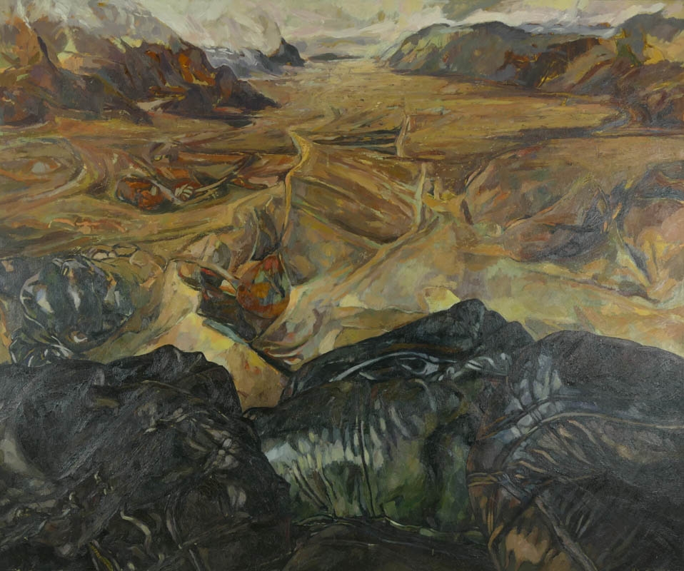 Gotthard Bonell | PAESAGGIO CON SACCHI DI CUOIO (1997) | MutualArt