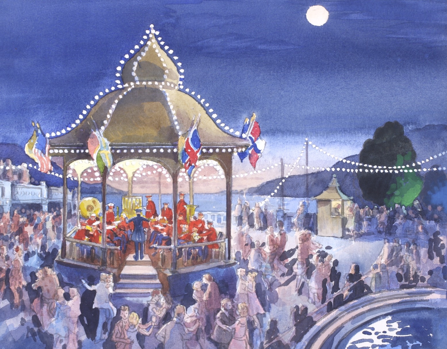 Eric Dawson | Dancers at the Bandstand | MutualArt