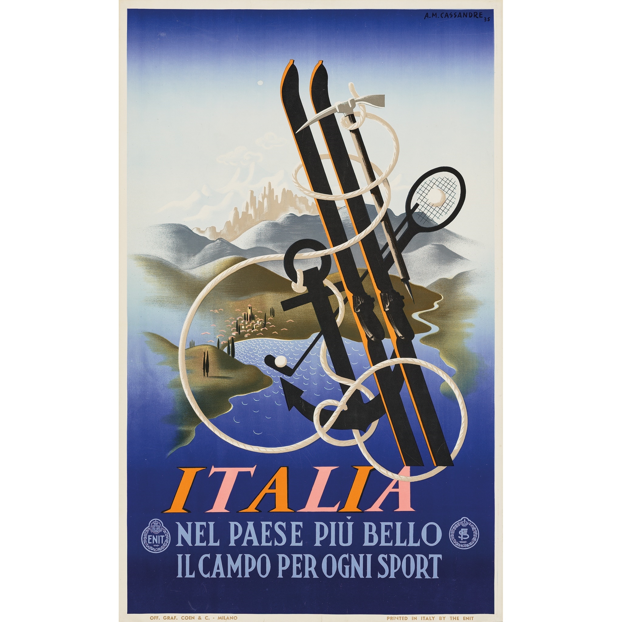 A.M. Cassandre | Italia (1935) | MutualArt