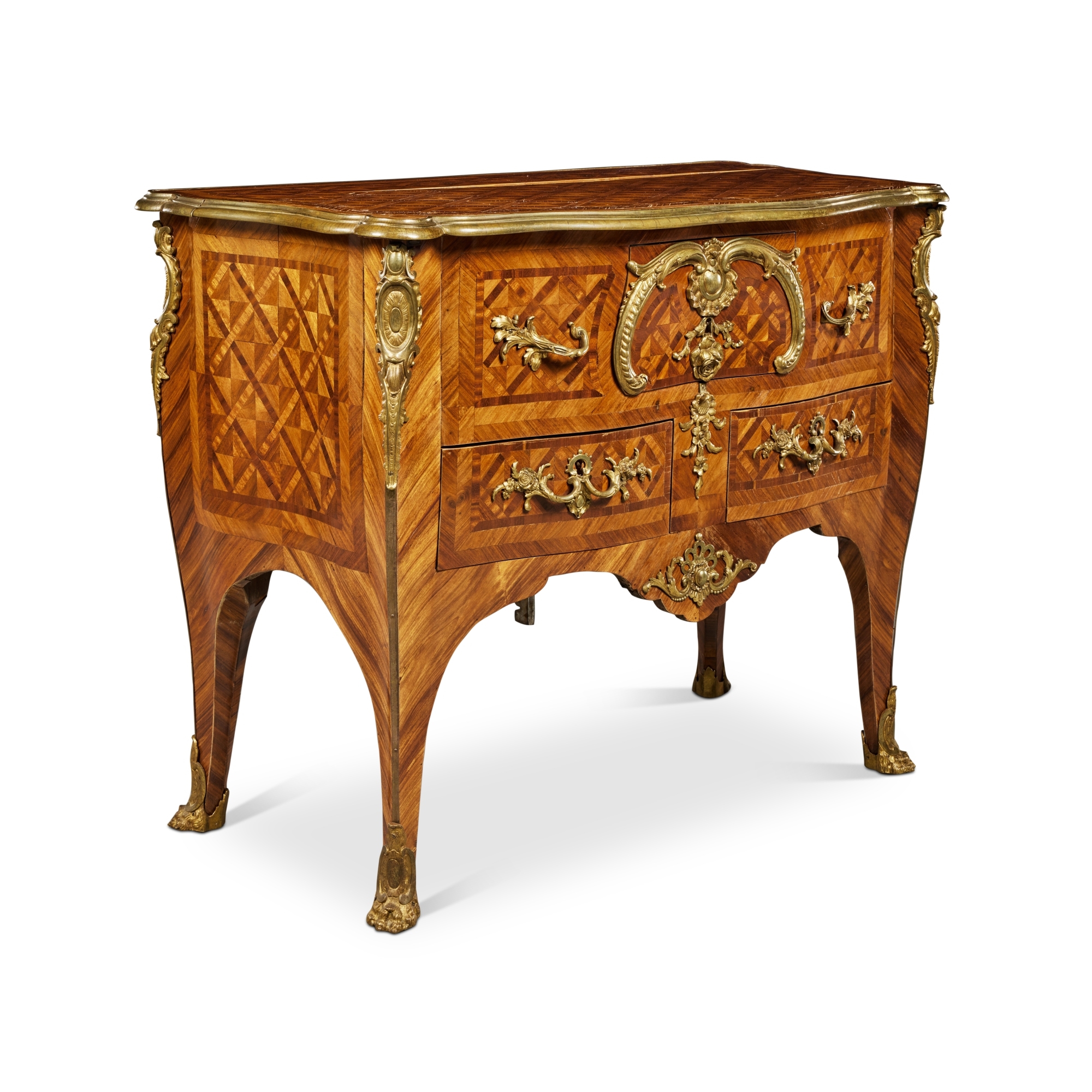 Charles Cressent | A Louis XV Gilt-Bronze Mounted Bois Satiné Commode ...