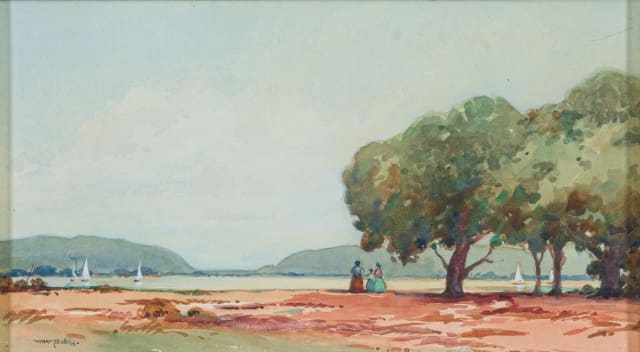 Walter Whall Battiss | Figures by a Lake | MutualArt