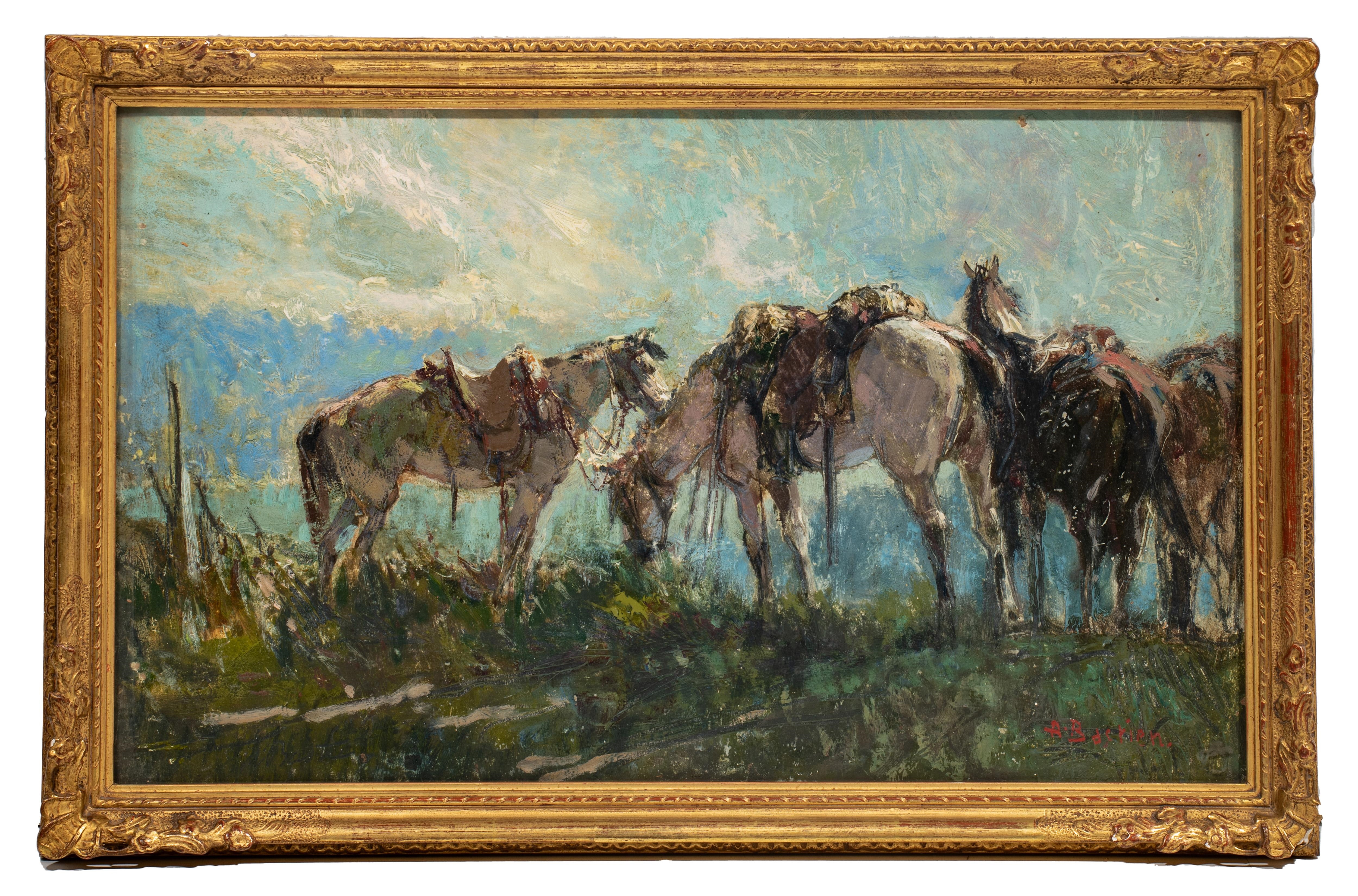 Alfred Theodore Joseph Bastien | Resting Horses | MutualArt