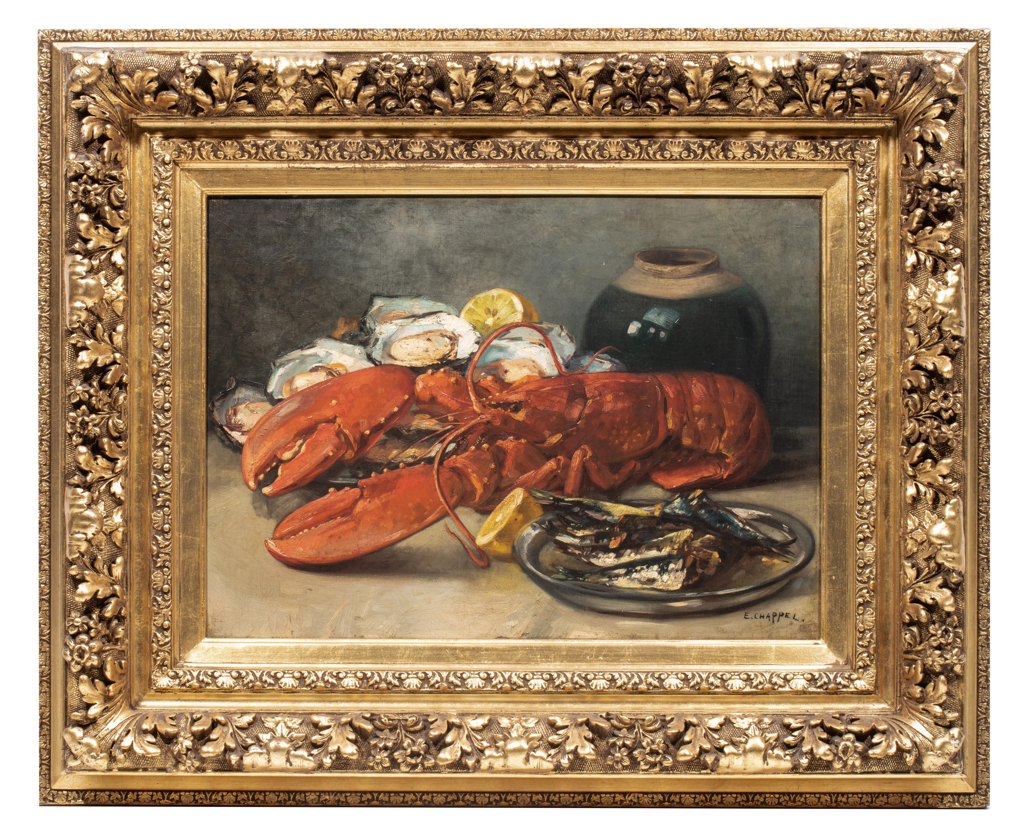 Edouard Chappel | Still Life With Lobster And Oysters | MutualArt