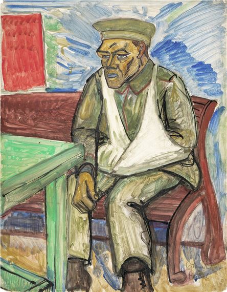 Erich Heckel | Verwundeter Seesoldat (1915 - 1916) | MutualArt