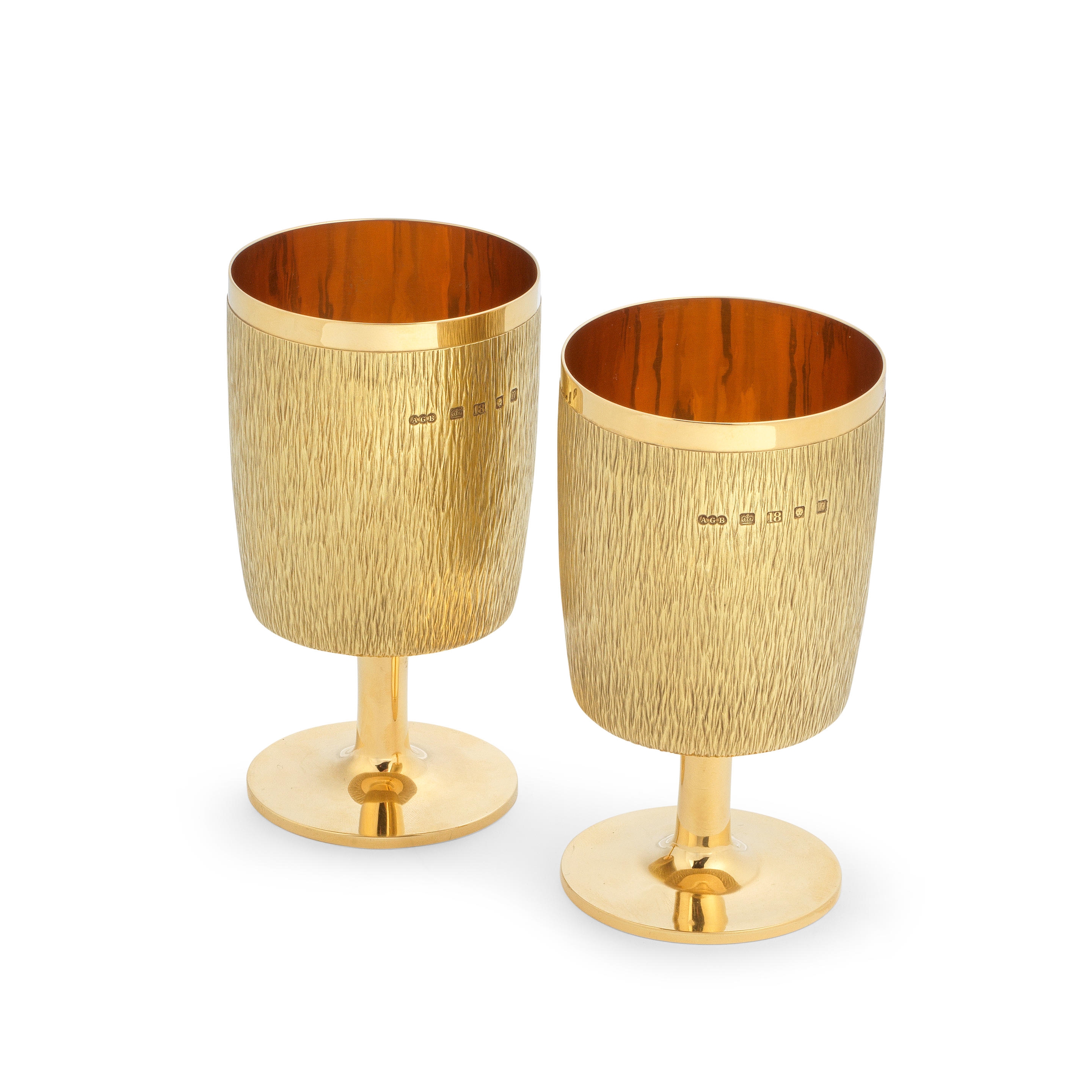 Gerald Benney | a pair of 18 carat gold goblets (1968) | MutualArt