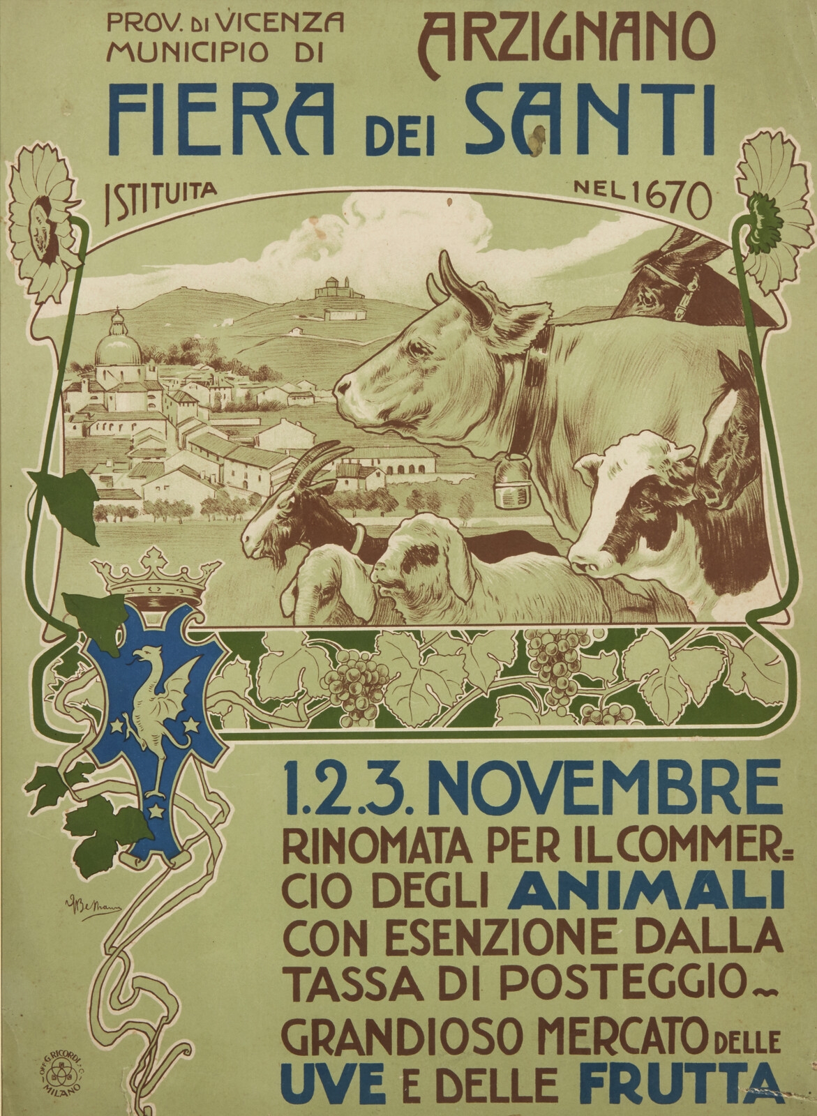 Achille Beltrame | Poster of the Fair of Saints of Arzignano | MutualArt