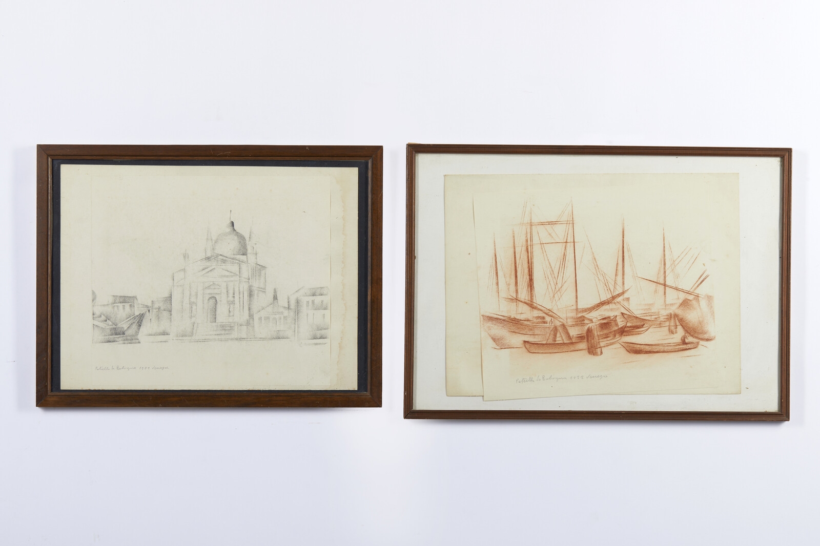 Vittorio Petrella Da Bologna | Pair of drawings depicting venetian ...
