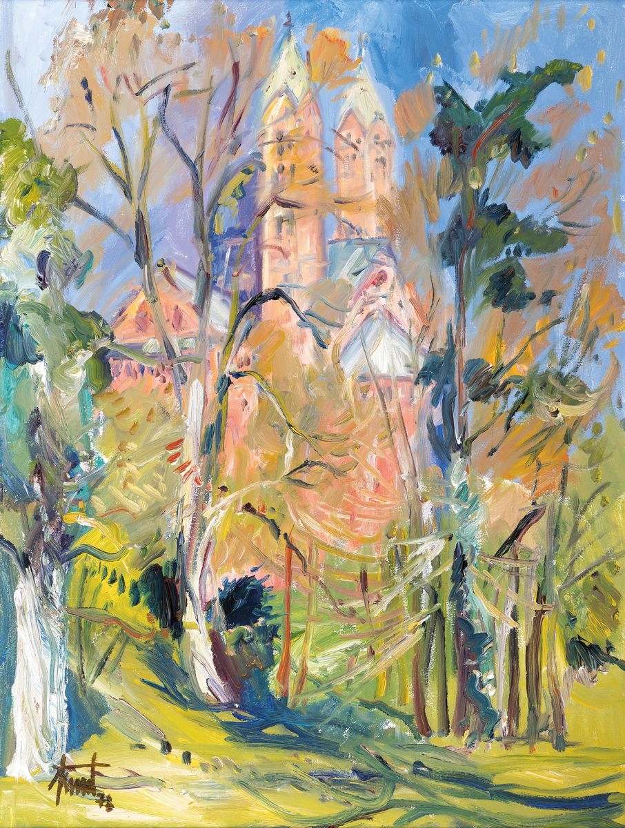 Georg Günther Zeuner | view of Speyer Cathedral | MutualArt