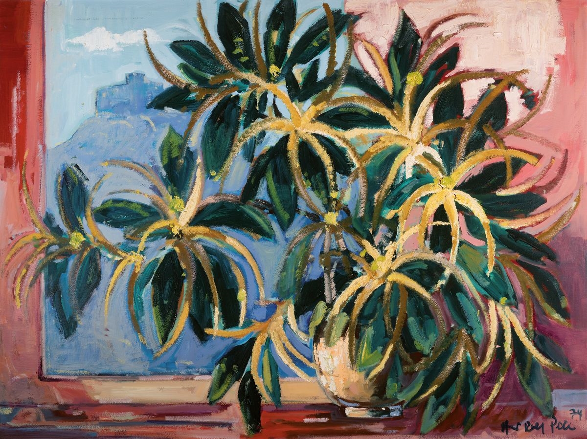 Hans Rolf Peter | Flower still life in front of a window, in the ...