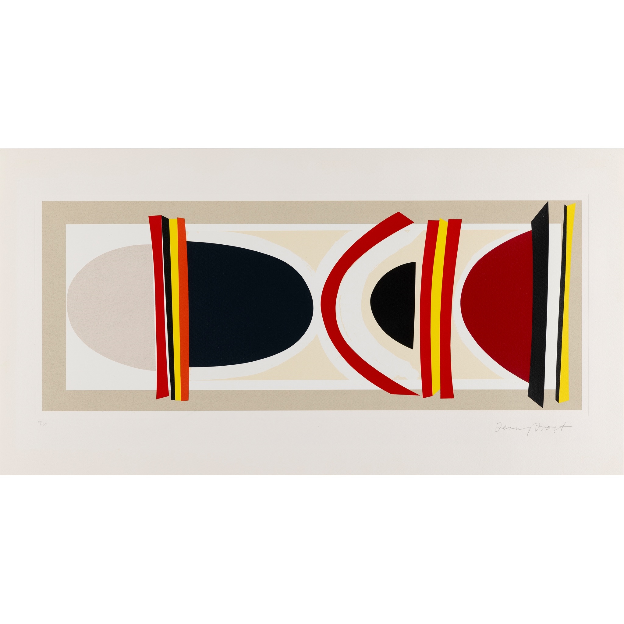 Sir Terry Frost | Long Red, Yellow and Black | MutualArt