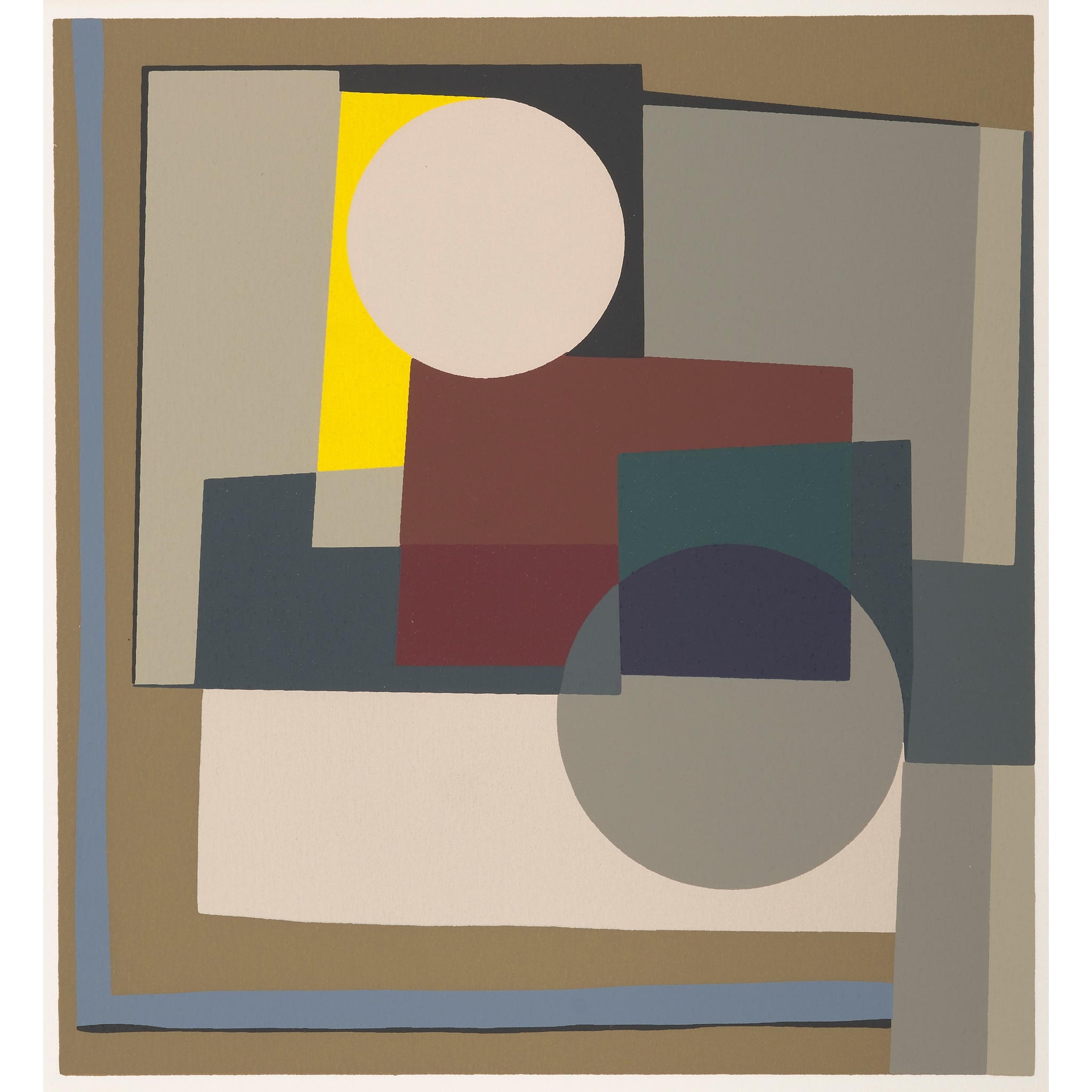 Ben Nicholson | Two Circles (1953) | MutualArt