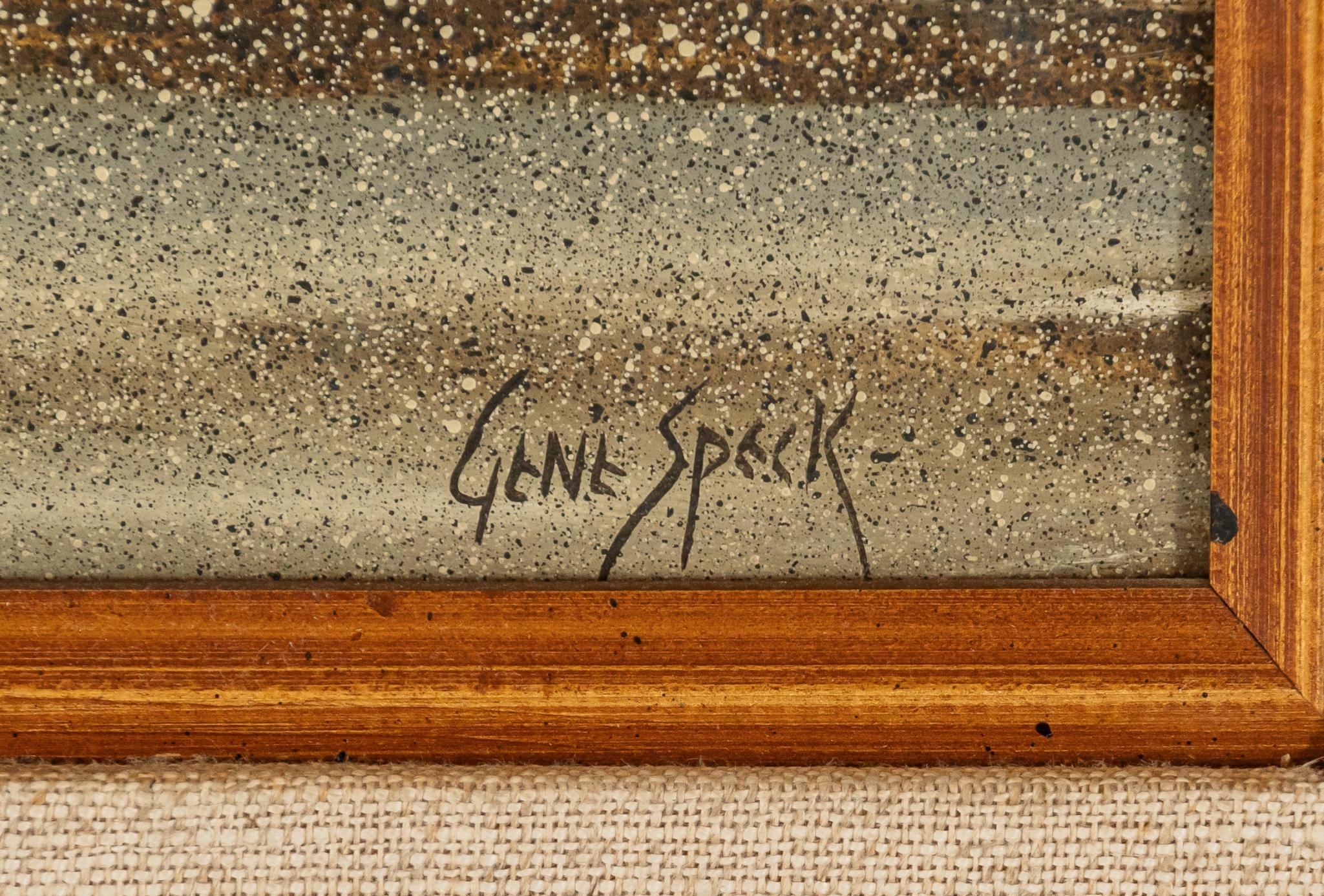 Gene Speck | Texas farmhouse and windmill | MutualArt