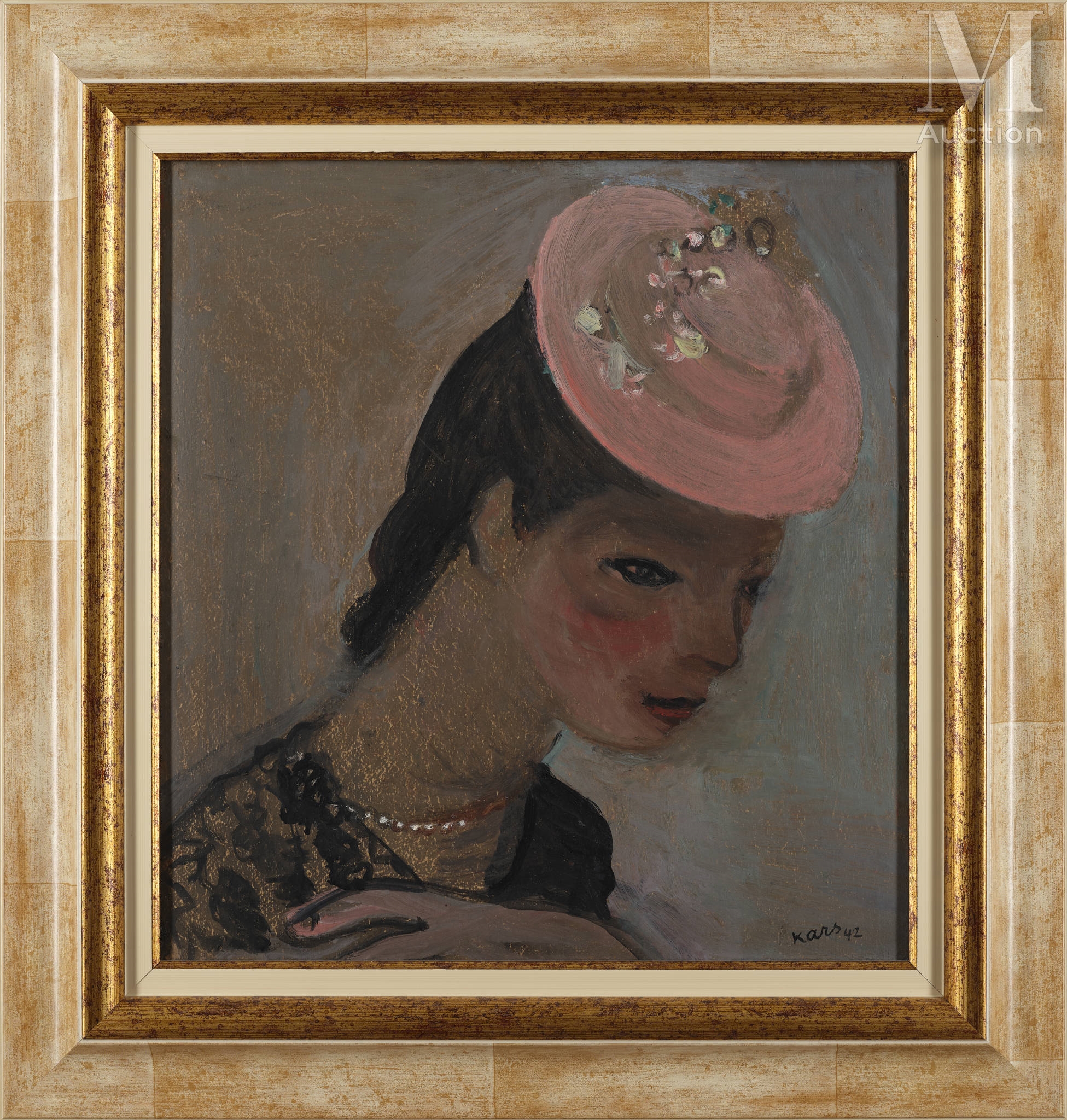 Georges Kars | Portrait de femme au chapeau | MutualArt