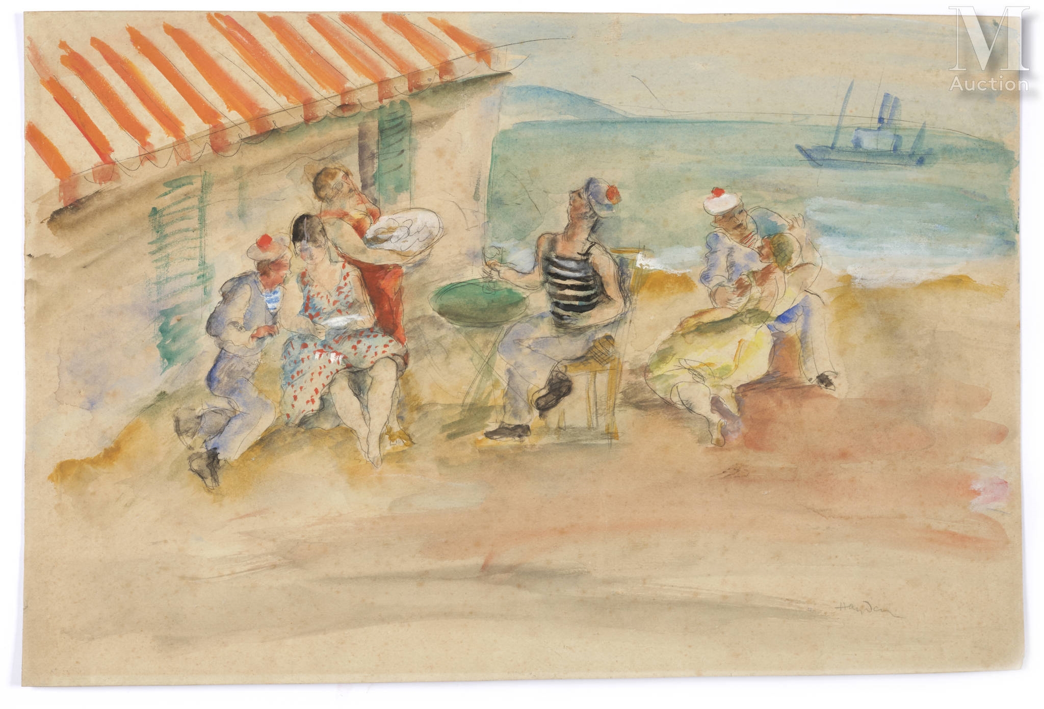 Henri Hayden | Guinguette au bord de l'eau | MutualArt