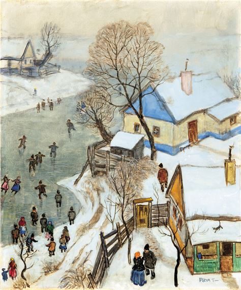 Pólya Tibor | Ice-skaters | MutualArt