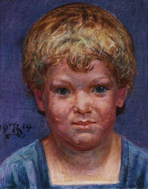 Kristian Zahrtmann | Portræt af den fireaarige Leifr van Hauen (1914 ...