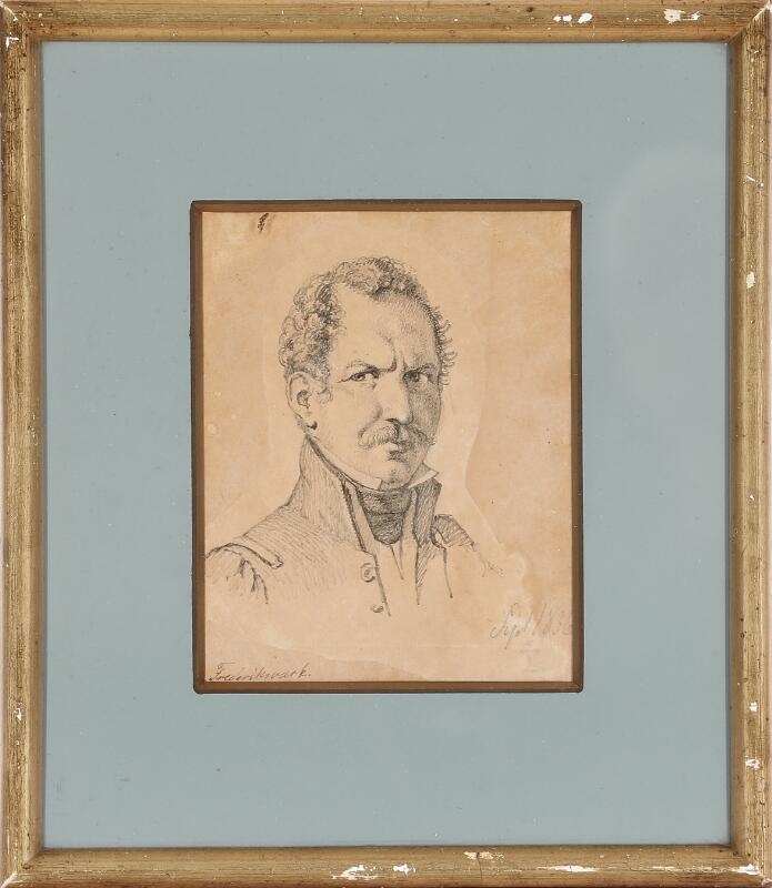 Johan Thomas Lundbye | Portrait of major Grove (1836) | MutualArt